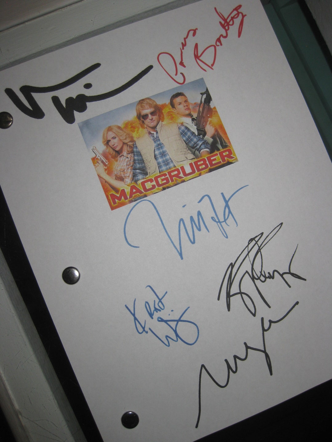 Macgruber Signed Film Movie Screenplay Script X6 Autographs Will Forte ...