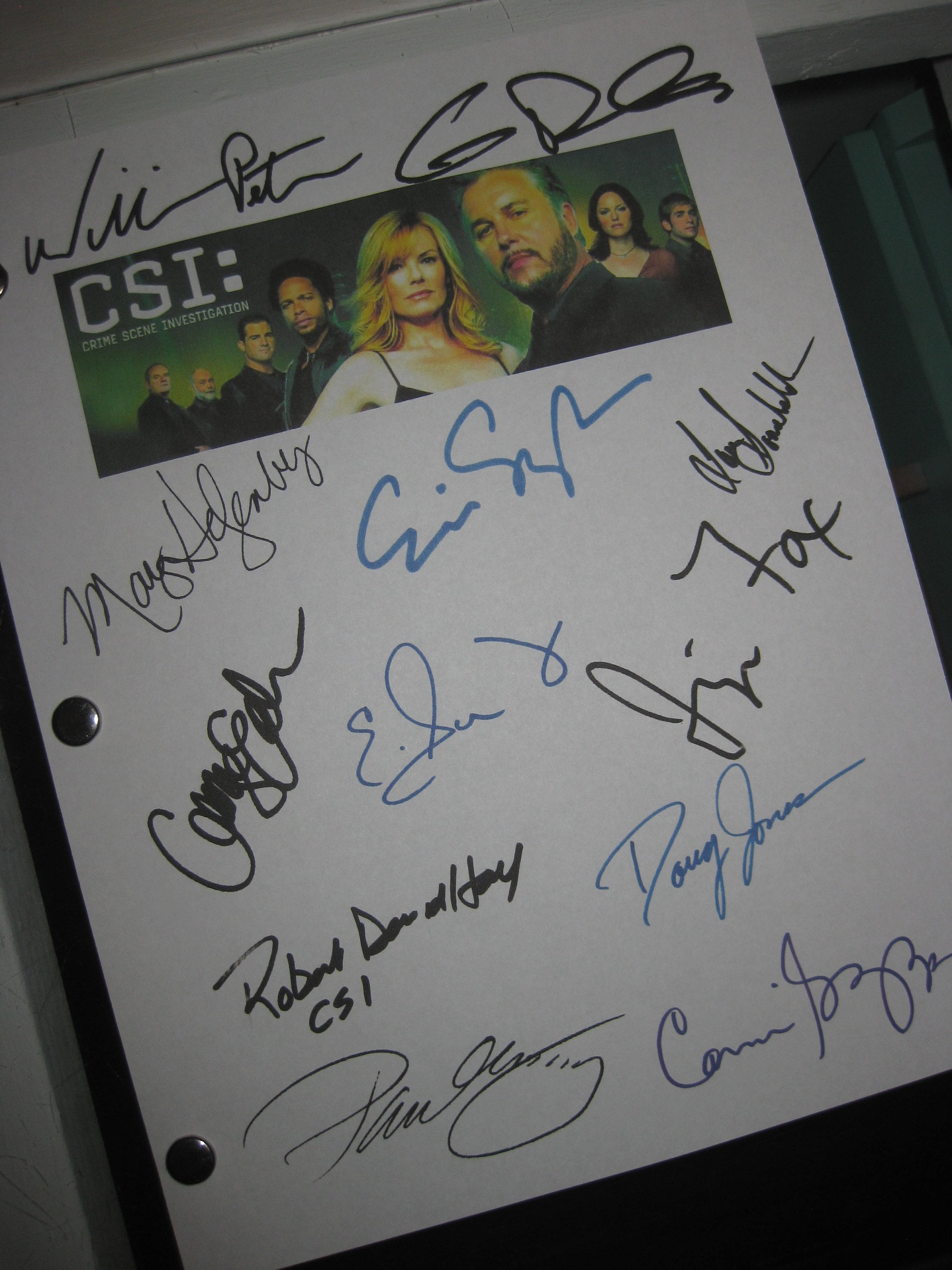 CSI: Crime Scene Investigation Signed TV Script Screenplay X12 ...