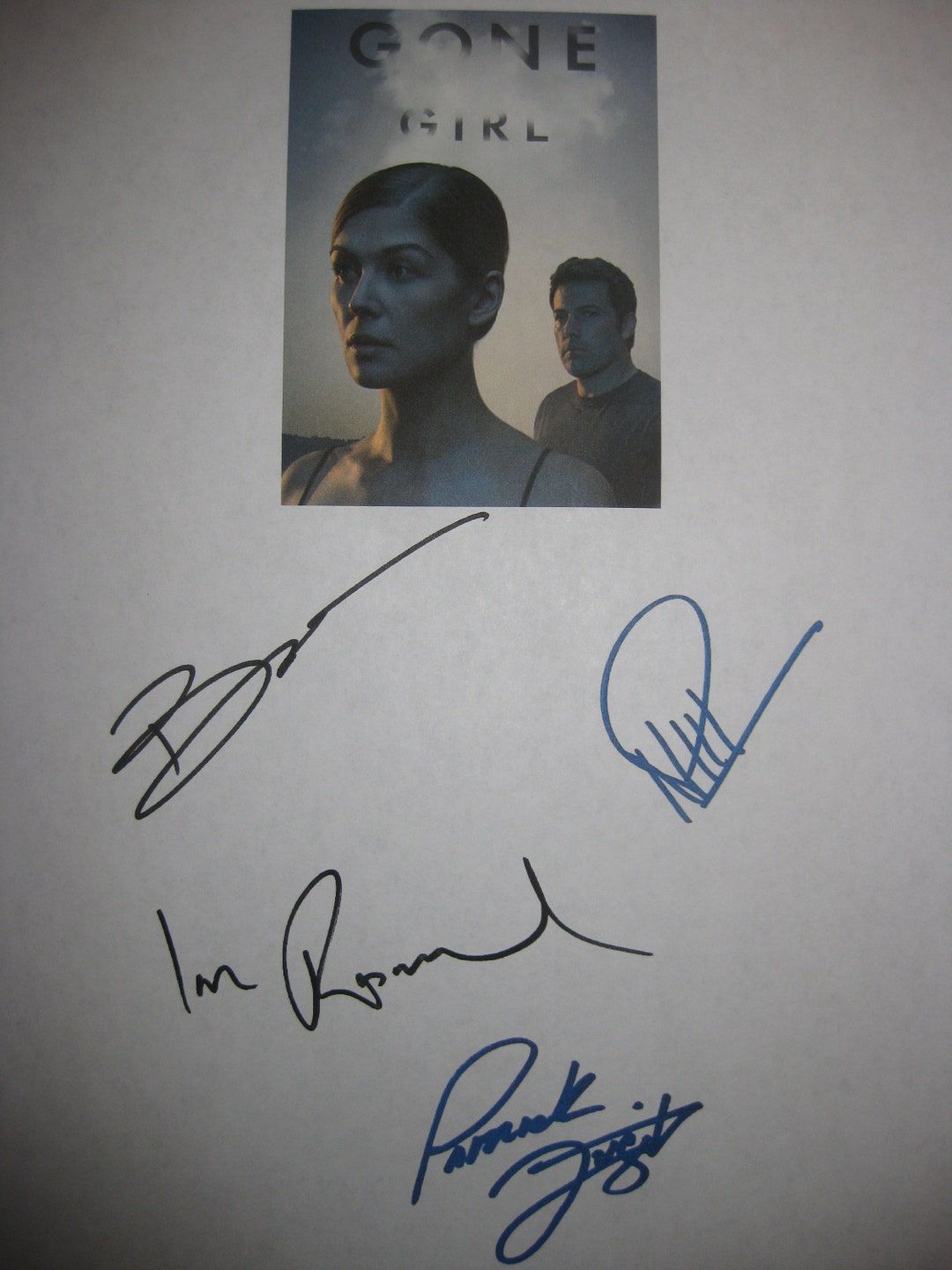 Gone Girl Signed Film Movie Screenplay Script X4 Autographs Ben Affleck ...