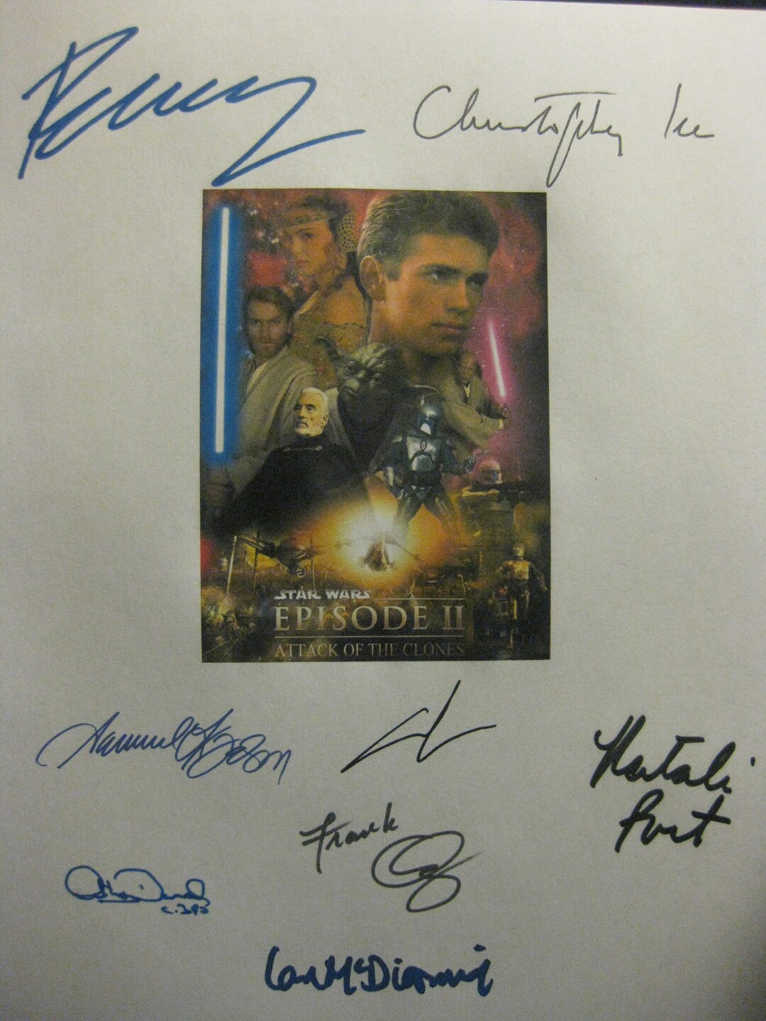 Star Wars Episode 2 Attack of the Clones Signed Film Movie Screenplay ...