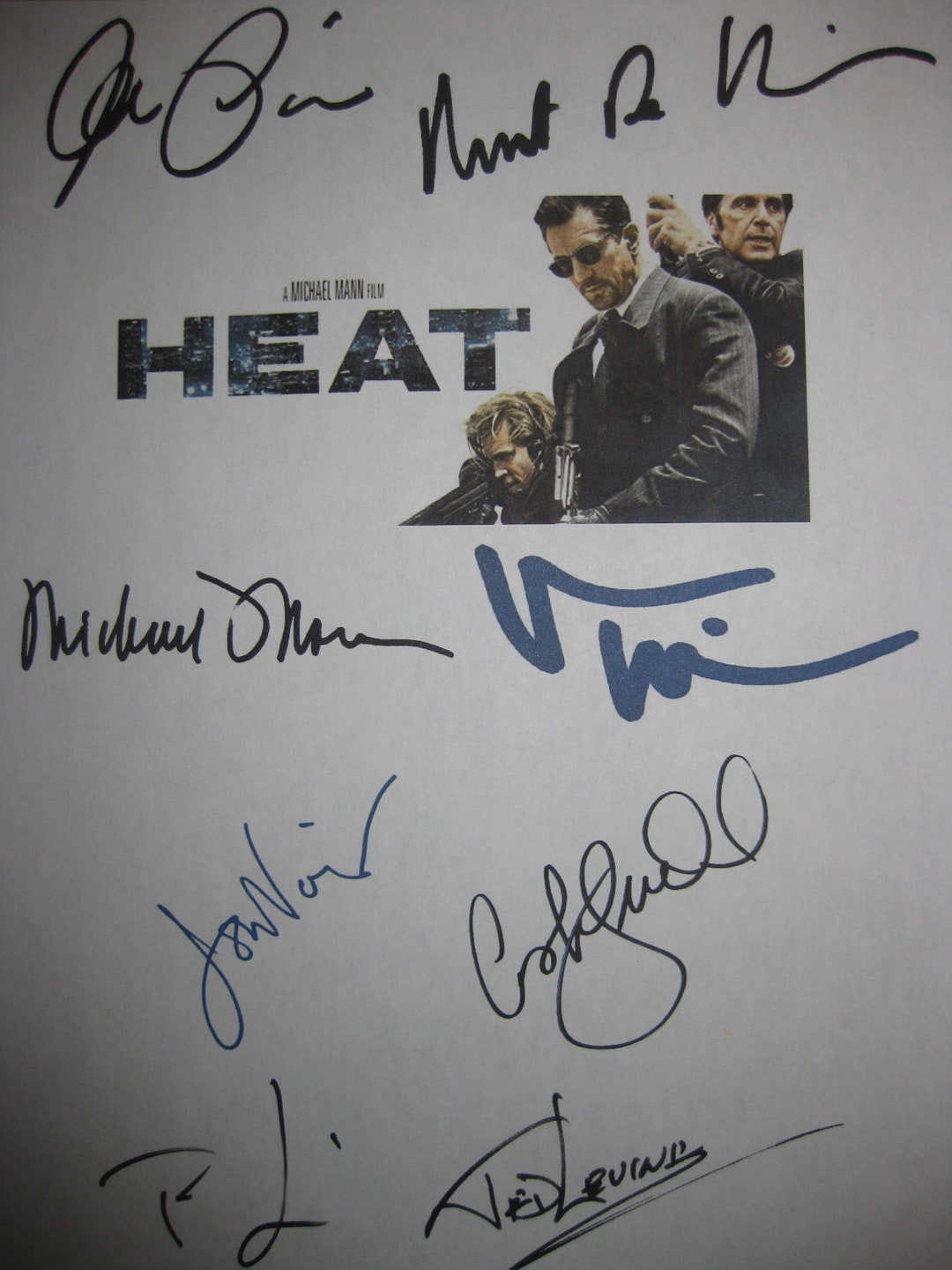 Heat Signed Film Movie Script Screenplay X8 Autograph Al Pacino Robert ...
