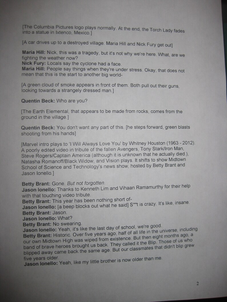 Spider-man Far From Home Signed Movie Film Script Screenplay X13 Tom ...