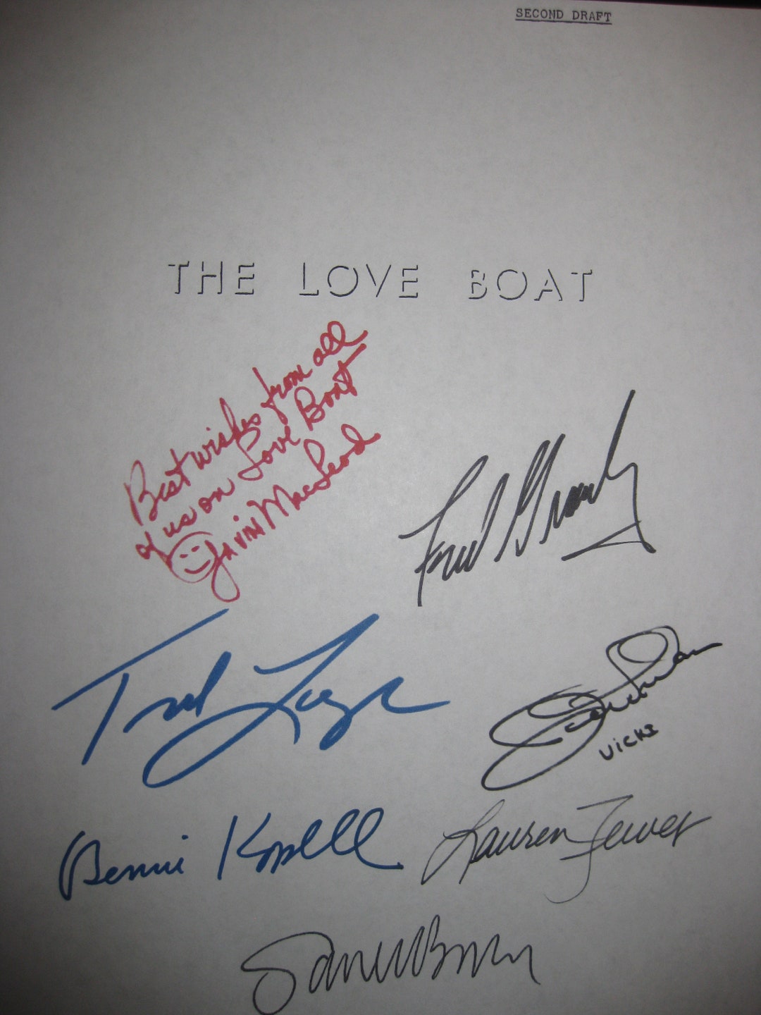 The Love Boat Signed TV Script Screenplay Autograph Gavin Macleod Ted ...