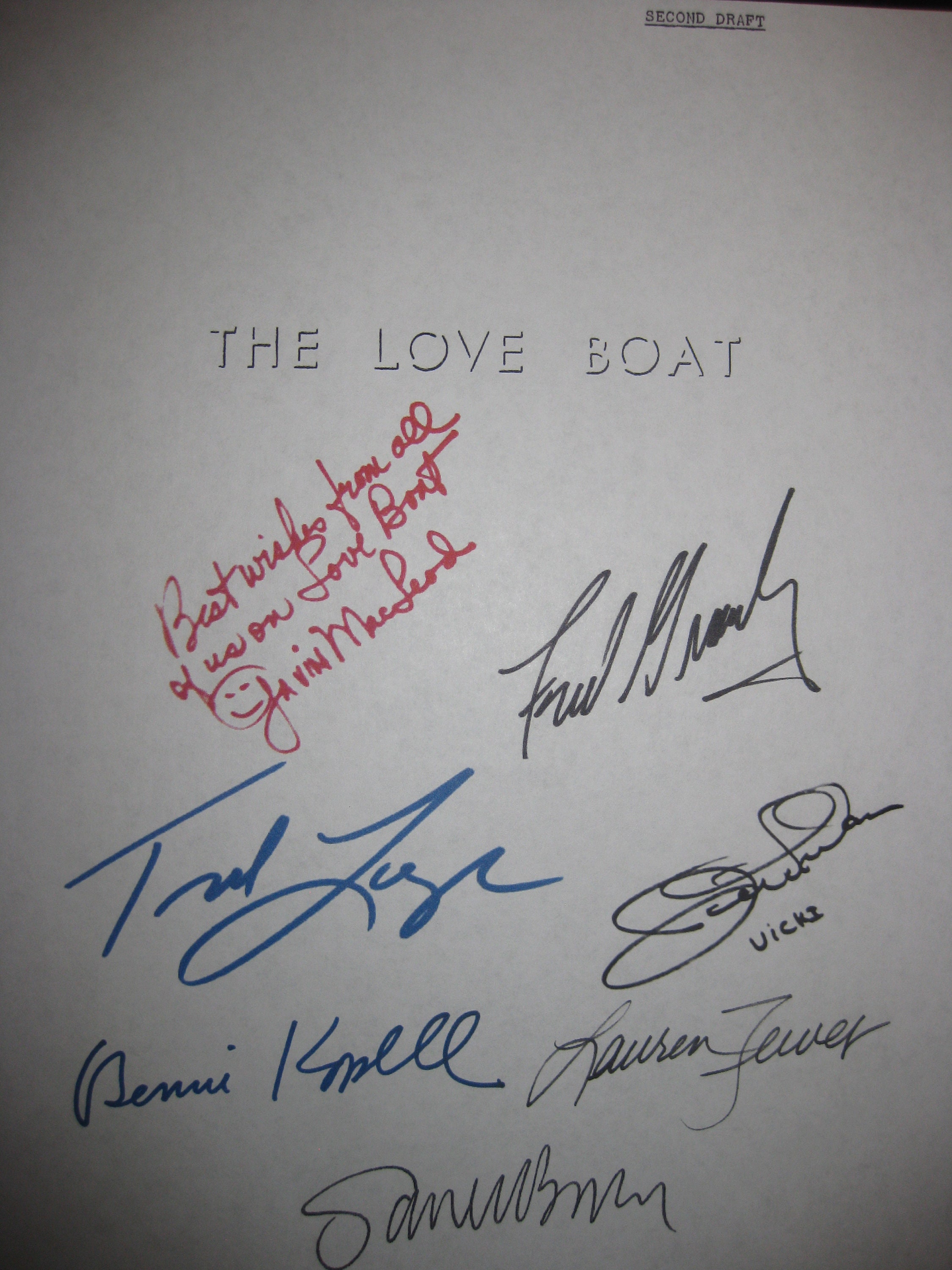 The Love Boat Signed TV Script Screenplay Autograph Gavin Macleod Ted ...