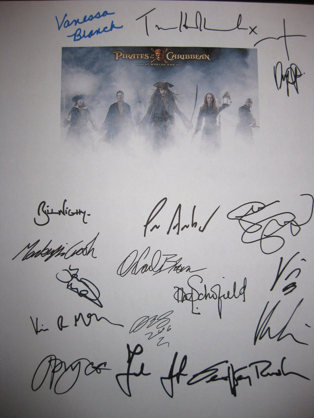 Pirates of the Caribbean 3 Signed Film Movie Screenplay Script X17 ...