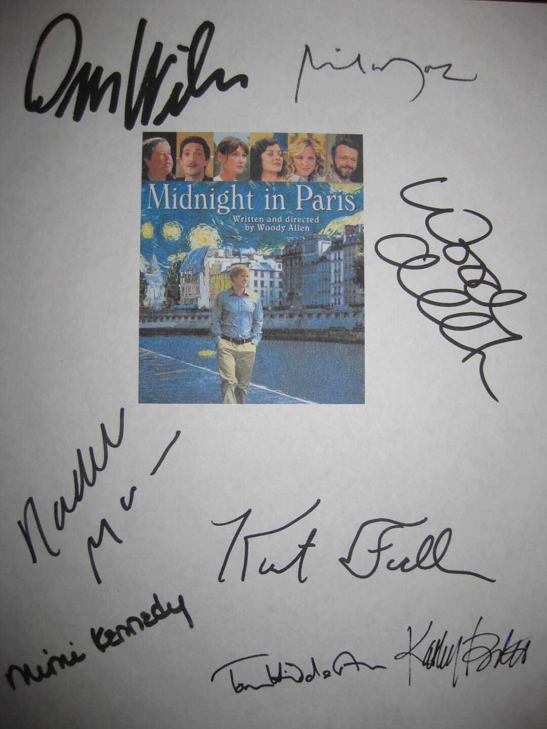Midnight in Paris Signed Film Movie Script Screenplay X7 Autograph ...