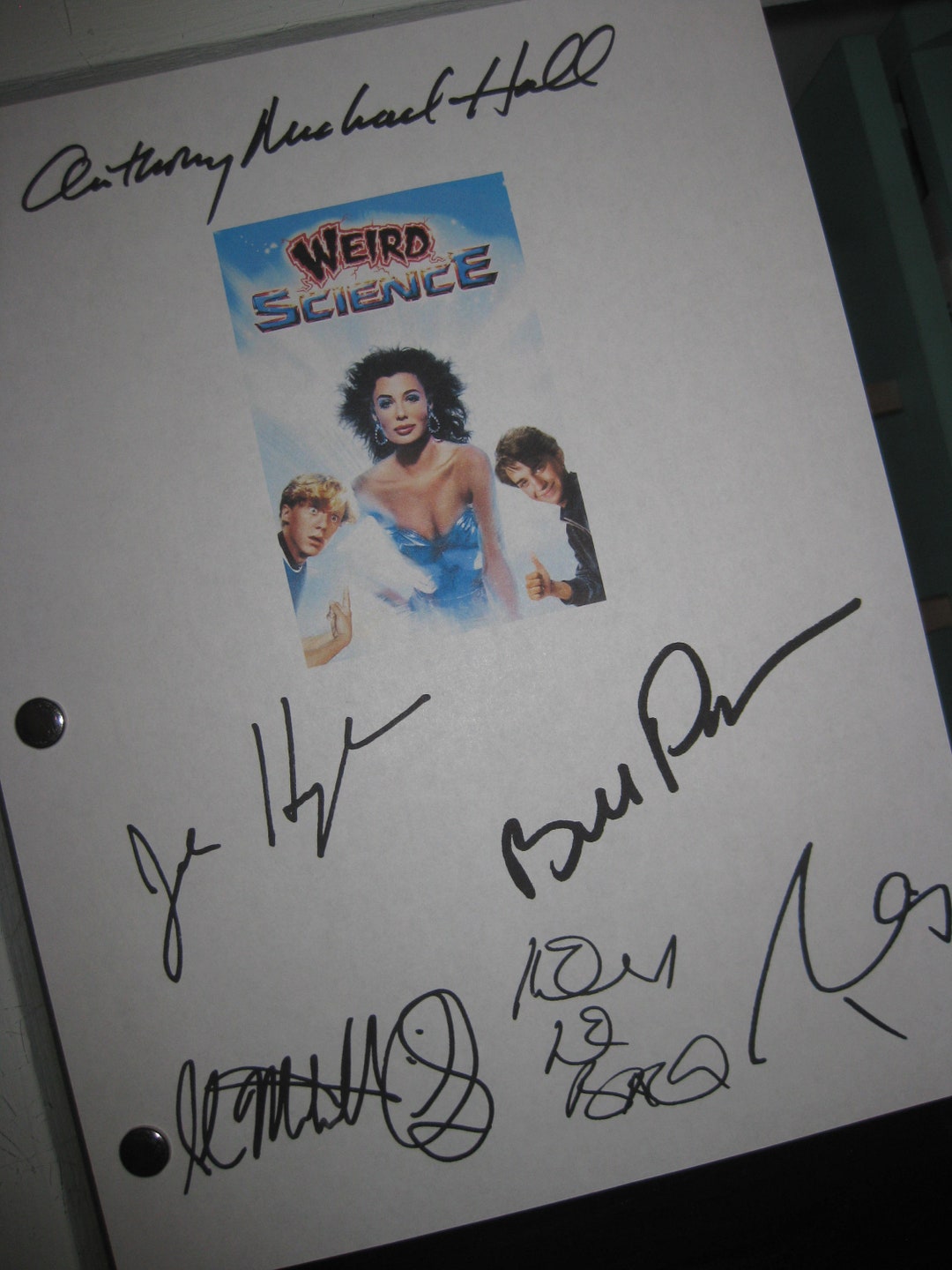 Weird Science Signed Movie Film Script Screenplay X6 Autograph John ...