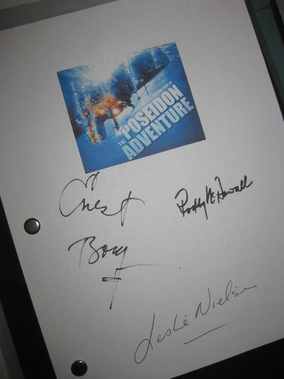 The Poseidon Adventure Signed Movie Film Script Screenplay X3 Autograph ...