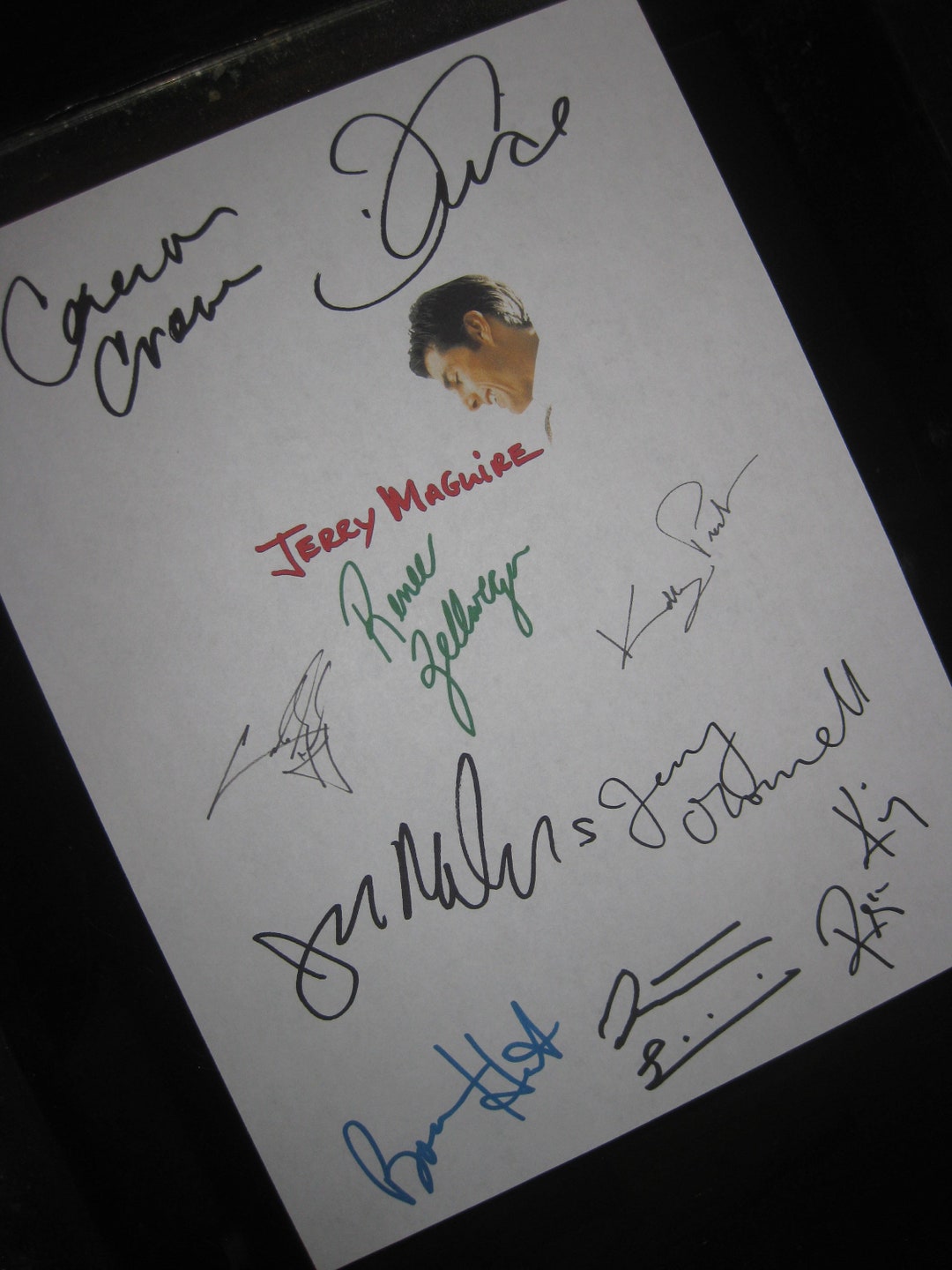 Jerry Maguire Signed Film Movie Script Screenplay X10 Autograph Cameron ...