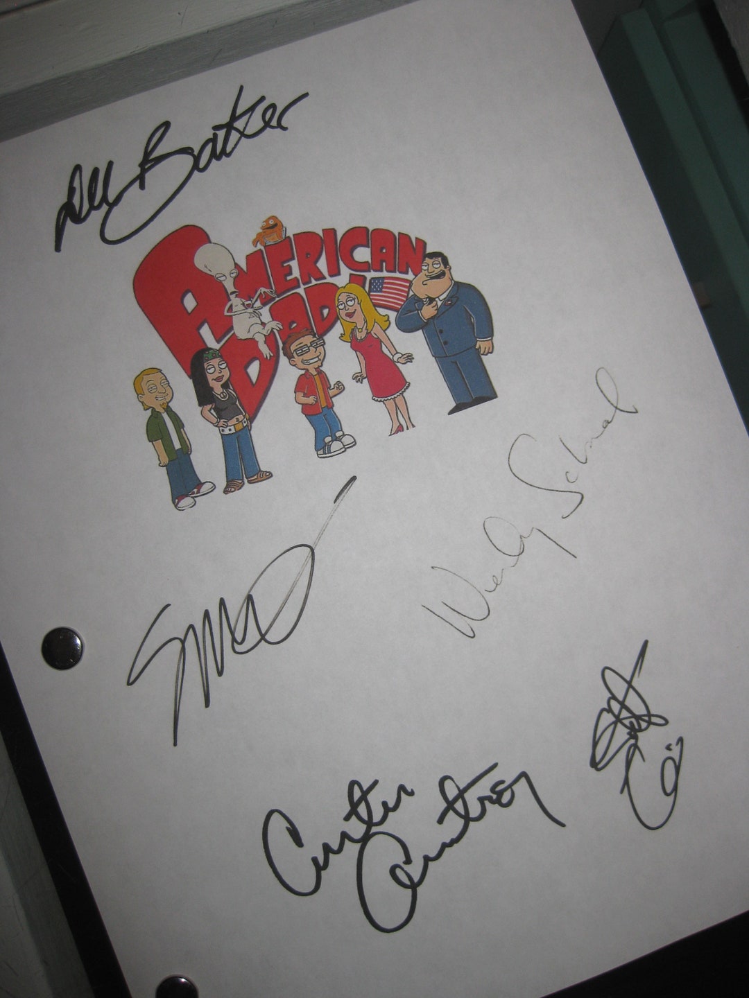 American Dad Signed TV Pilot Script Screenplay X5 Autographs Seth ...
