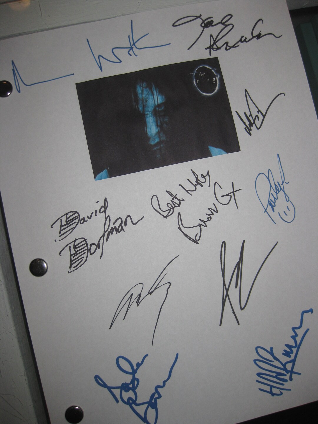 The Ring Signed Movie Film Script Screenplay X10 Autograph Naomi Watts ...