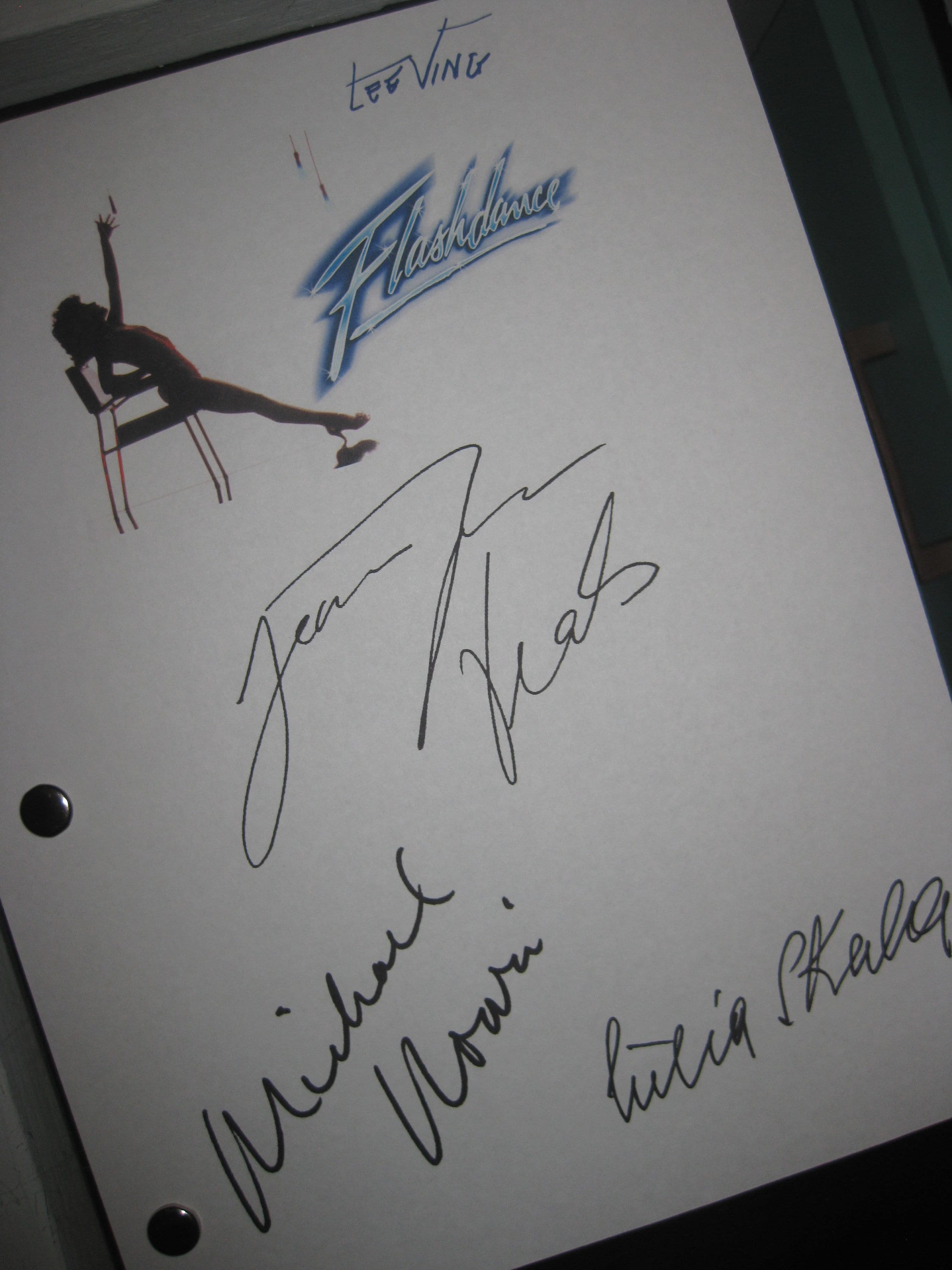 Flashdance Signed Movie Film Script Screenplay X4 Autograph Jennifer ...