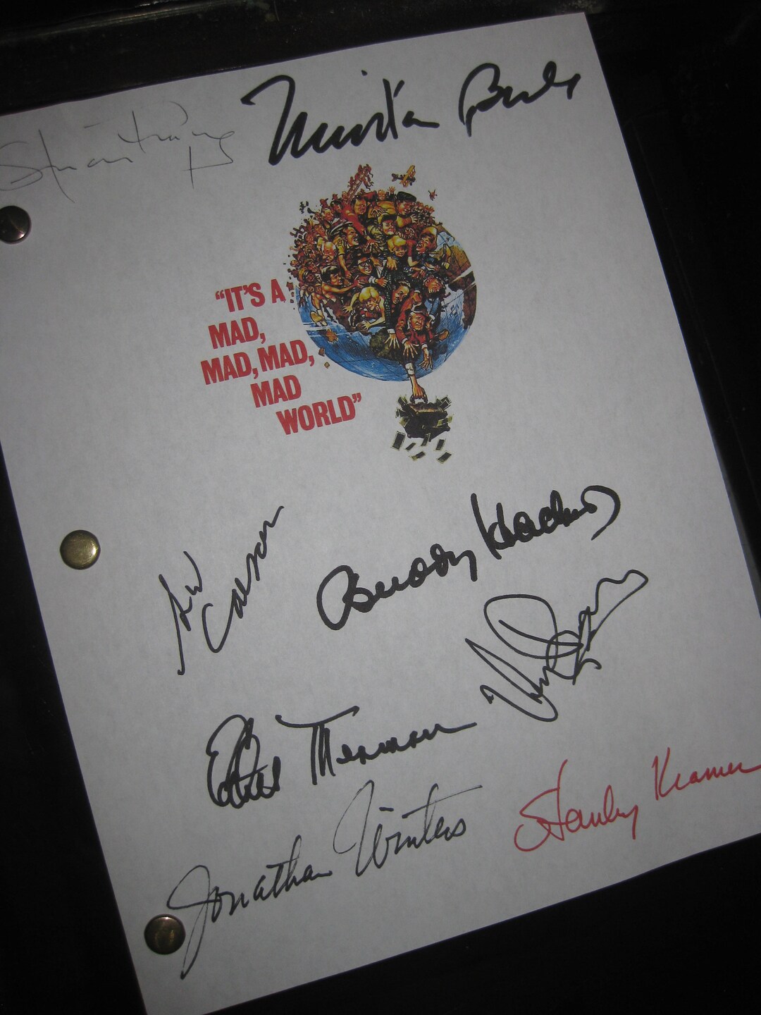 It's a Mad, Mad, Mad, Mad World Signed Film Movie Script Screenplay ...