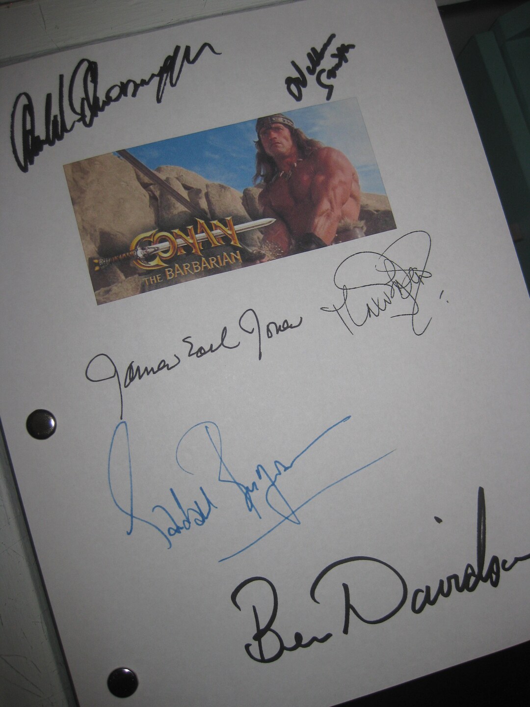 Conan the Barbarian Signed Movie Film Script Screenplay X6 Autograph ...