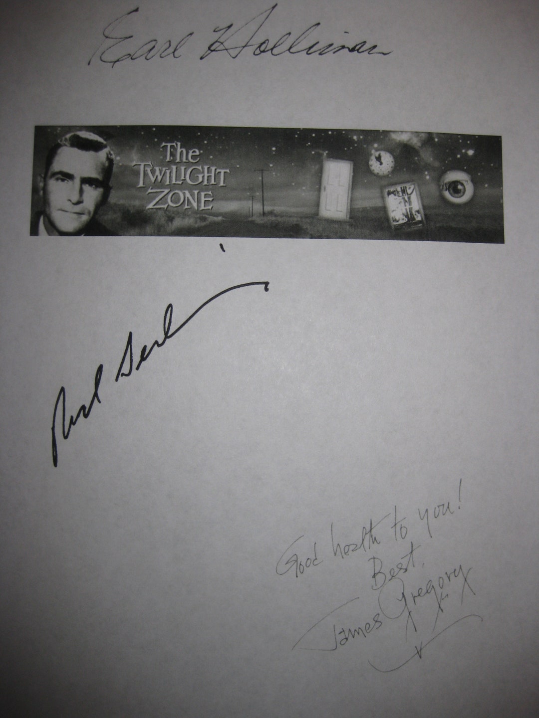The Twilight Zone Signed TV Pilot Script Screenplay X3 Autograph Rod ...