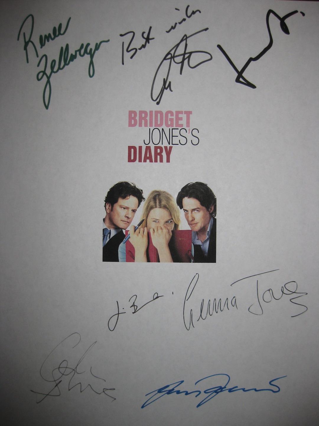 Bridget Jones's Diary Signed Film Movie Screenplay Script X7 Autograph ...