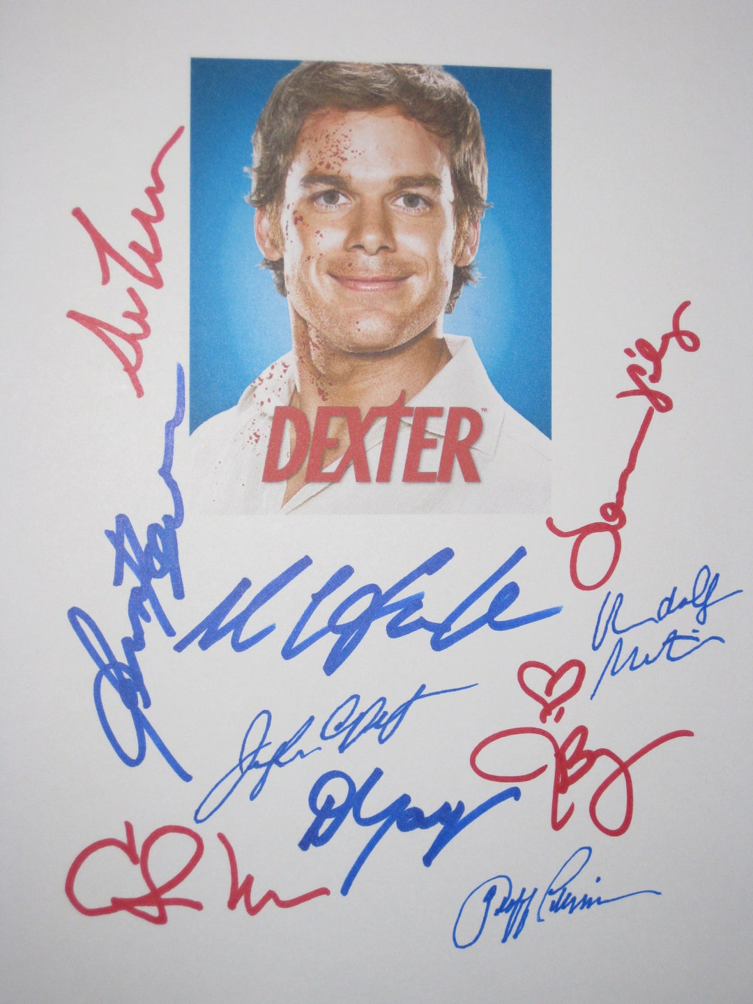 Dexter Signed TV Script Screenplay X10 Autographs Michael C. Hall Julie ...
