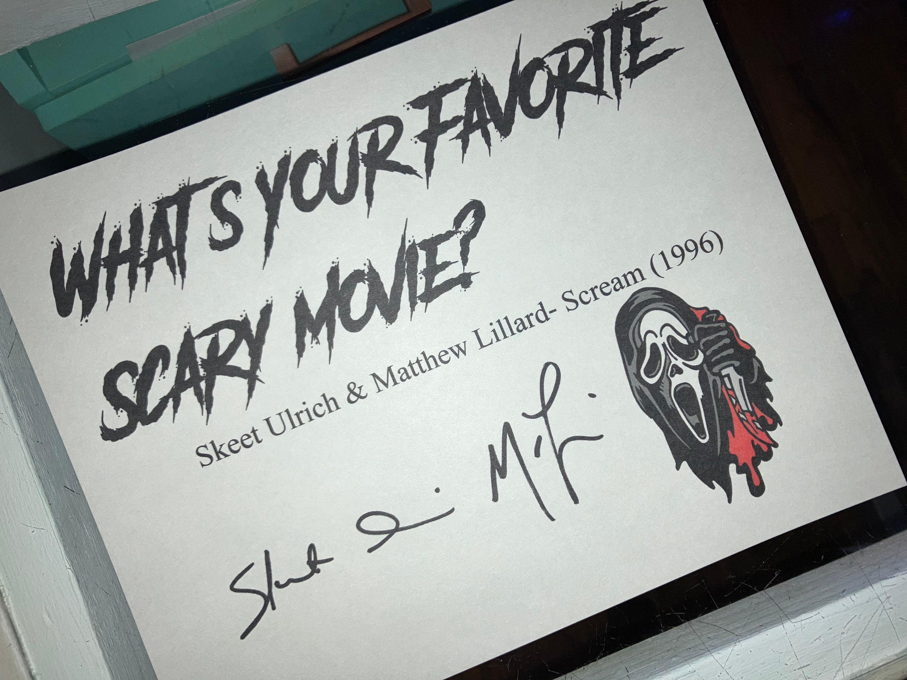 Scream Signed Film Quote Autograph Inspirational what's Your Fav Scary ...