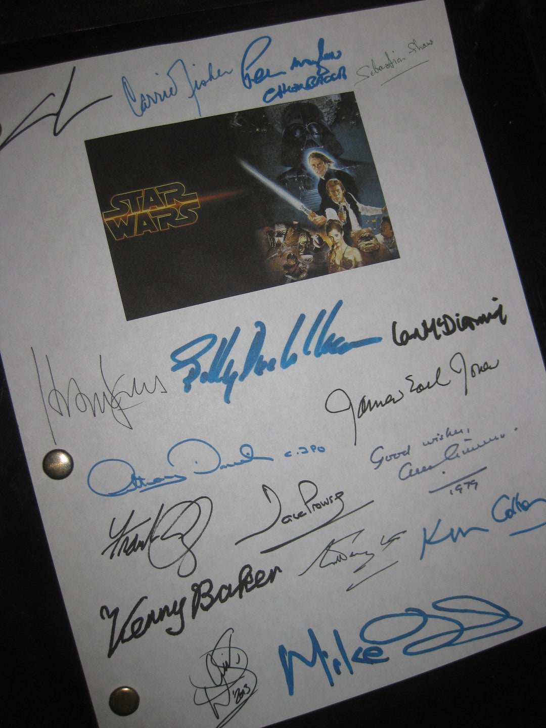 Star Wars Return of the Jedi 6 Signed Film Movie Screenplay Script X17 ...