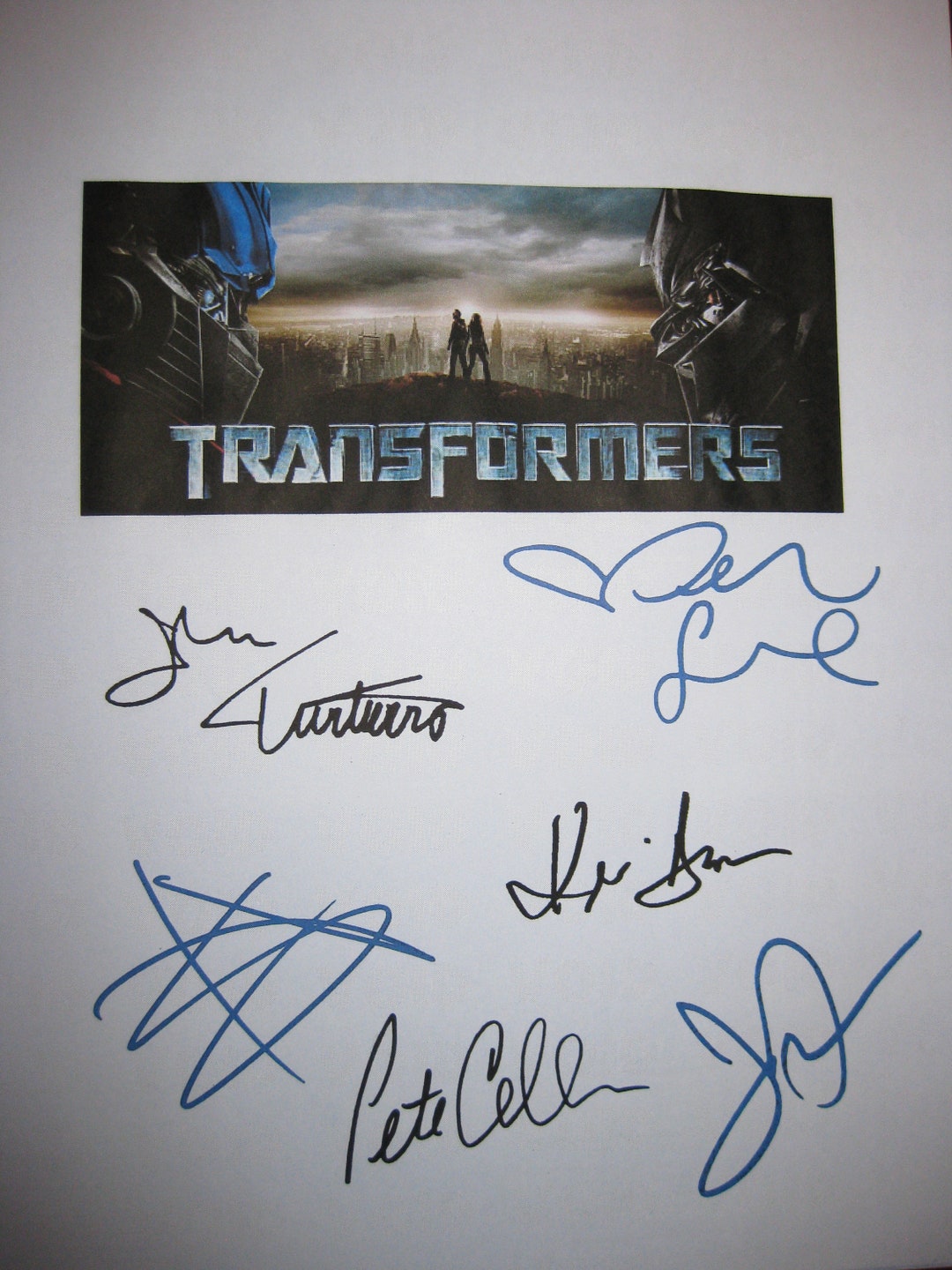 Transformers Signed Movie Film Screenplay Script Autographs Megan Fox ...