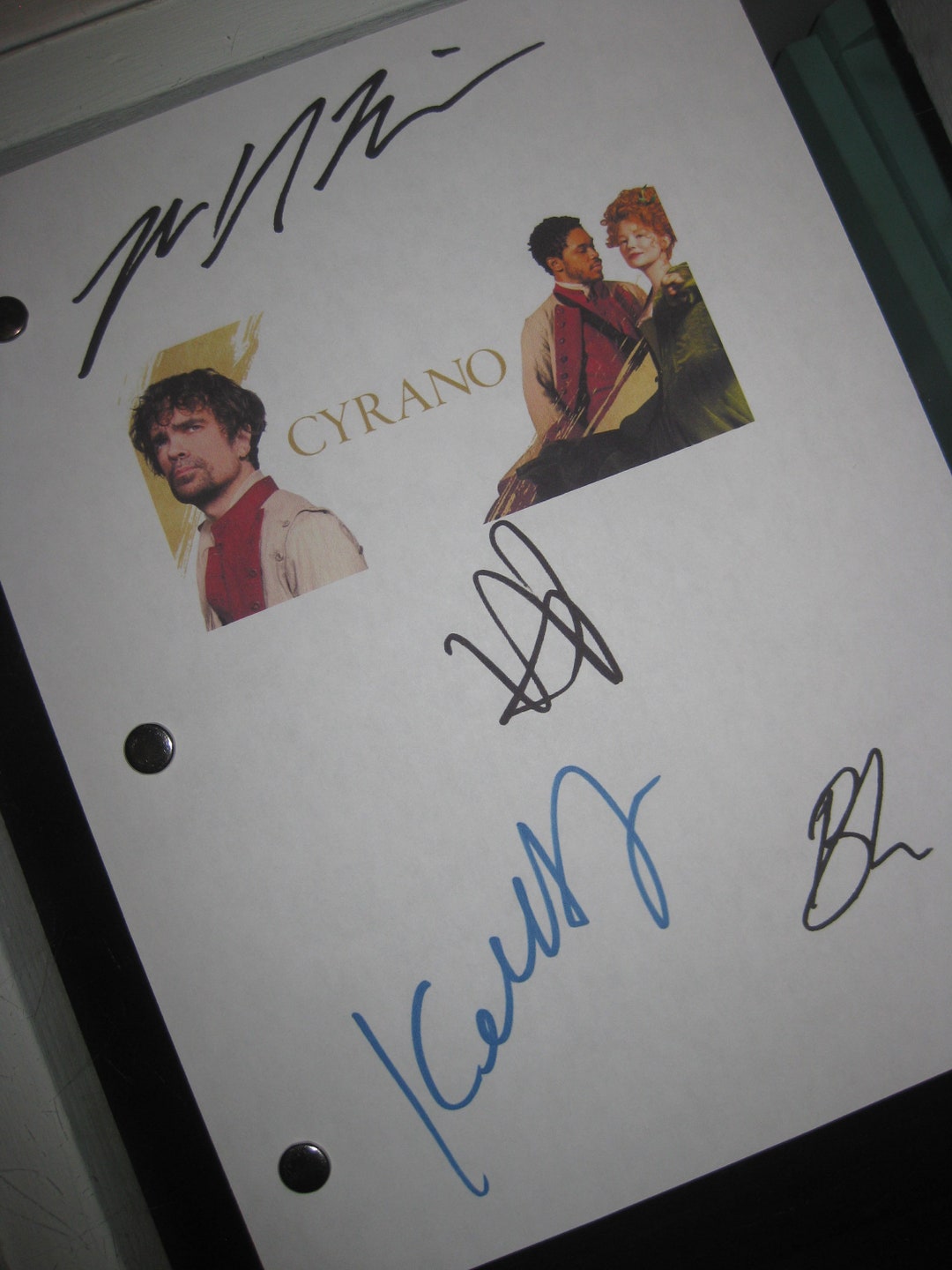 Cyrano 2021 Signed Film Movie Screenplay Script X4 Autographs Peter ...