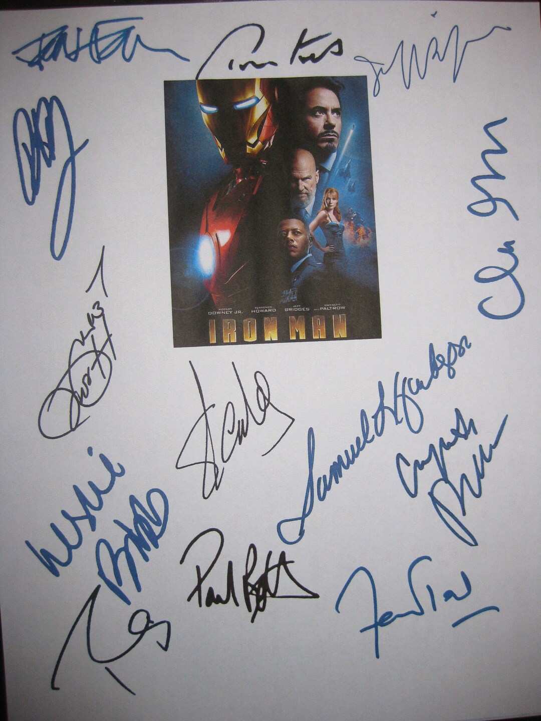 Iron Man Signed Movie Film Script Screenplay X13 Robert Downey Jr Stan ...