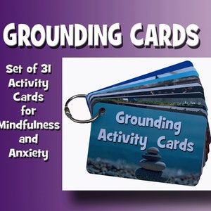 Grounding Cards, Grounding Methods, Mindfulness Cards, Anxiety Coping ...