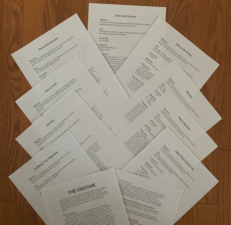 Therapy Game Downloads for Use With the UNGAME, Therapy Games, Therapy ...