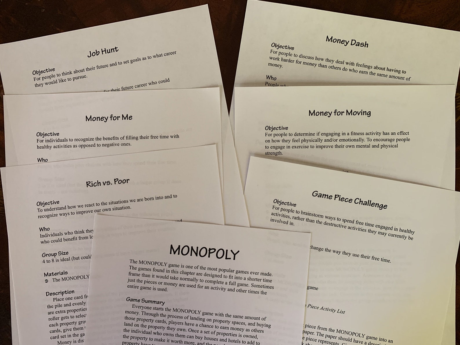 Therapy Games and Activities Using the Game of Monopoly, Group Therapy ...