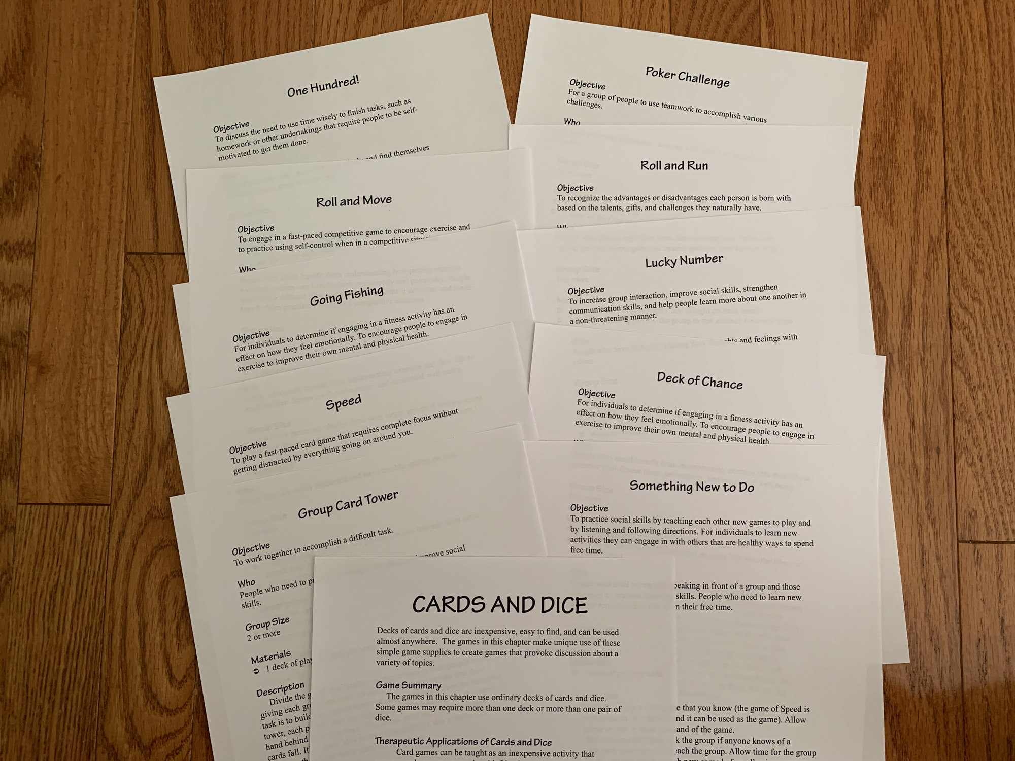 Therapy Game Downloads for Use With Cards And/or Dice, Therapy for ...