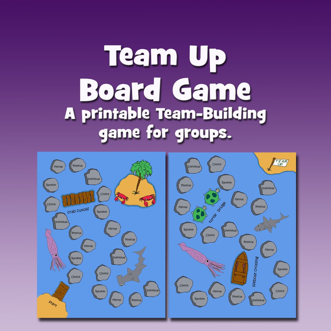 Team up Board Game, Team-building Activity, Printable Board Game for ...
