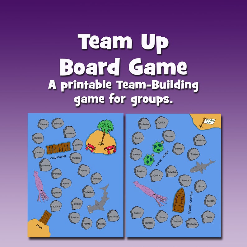 Team up Board Game, Team-building Activity, Printable Board Game for ...