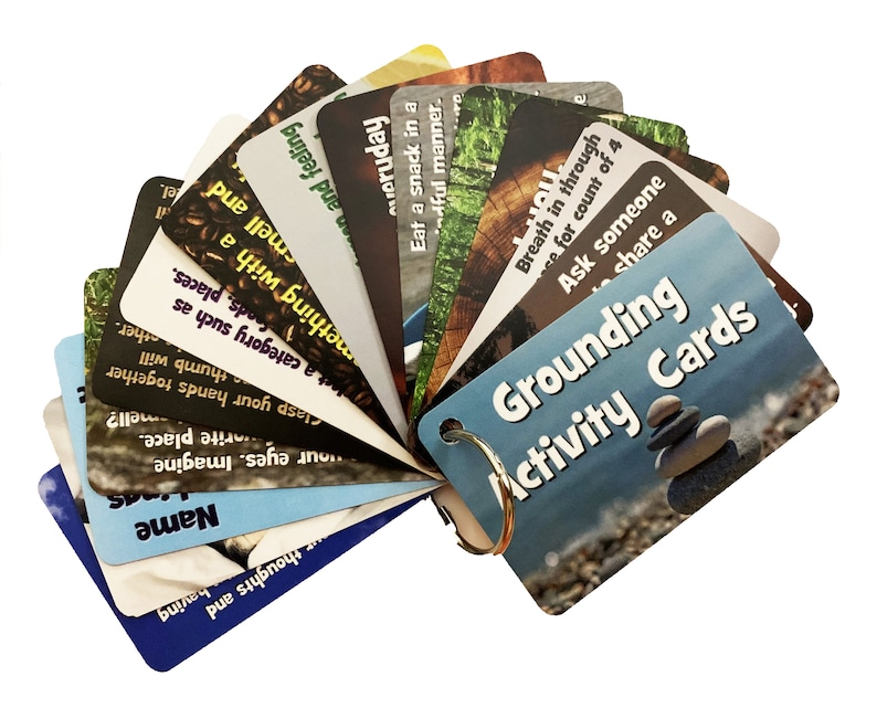 Grounding Cards, Grounding Methods, Mindfulness Cards, Anxiety Coping ...