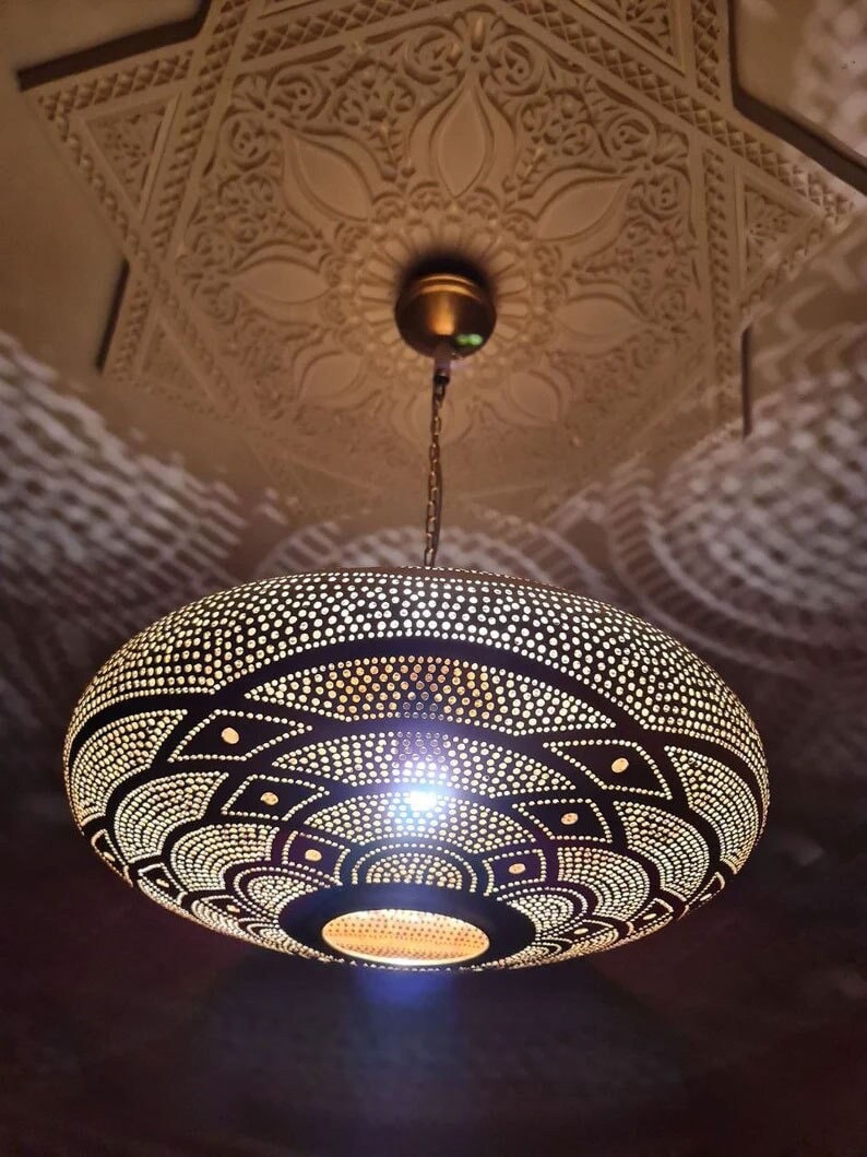 Moroccan Brass Ceiling Lamp Moroccan Ceiling Lamp Moroccan - Etsy