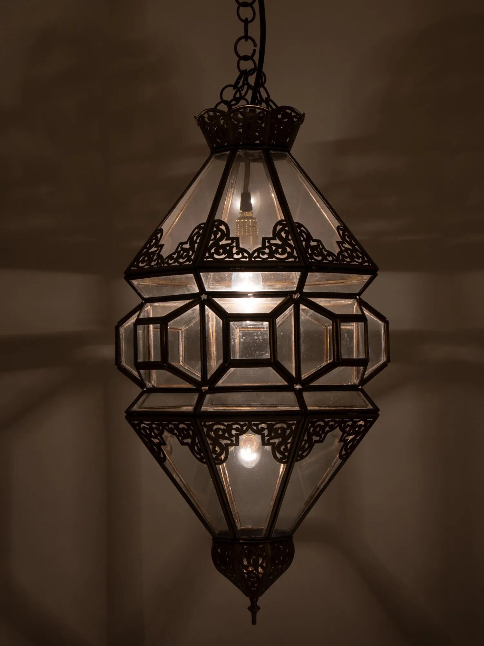 Glass Light Pendant Lighting Fixture Diamond Classic Clear - Etsy