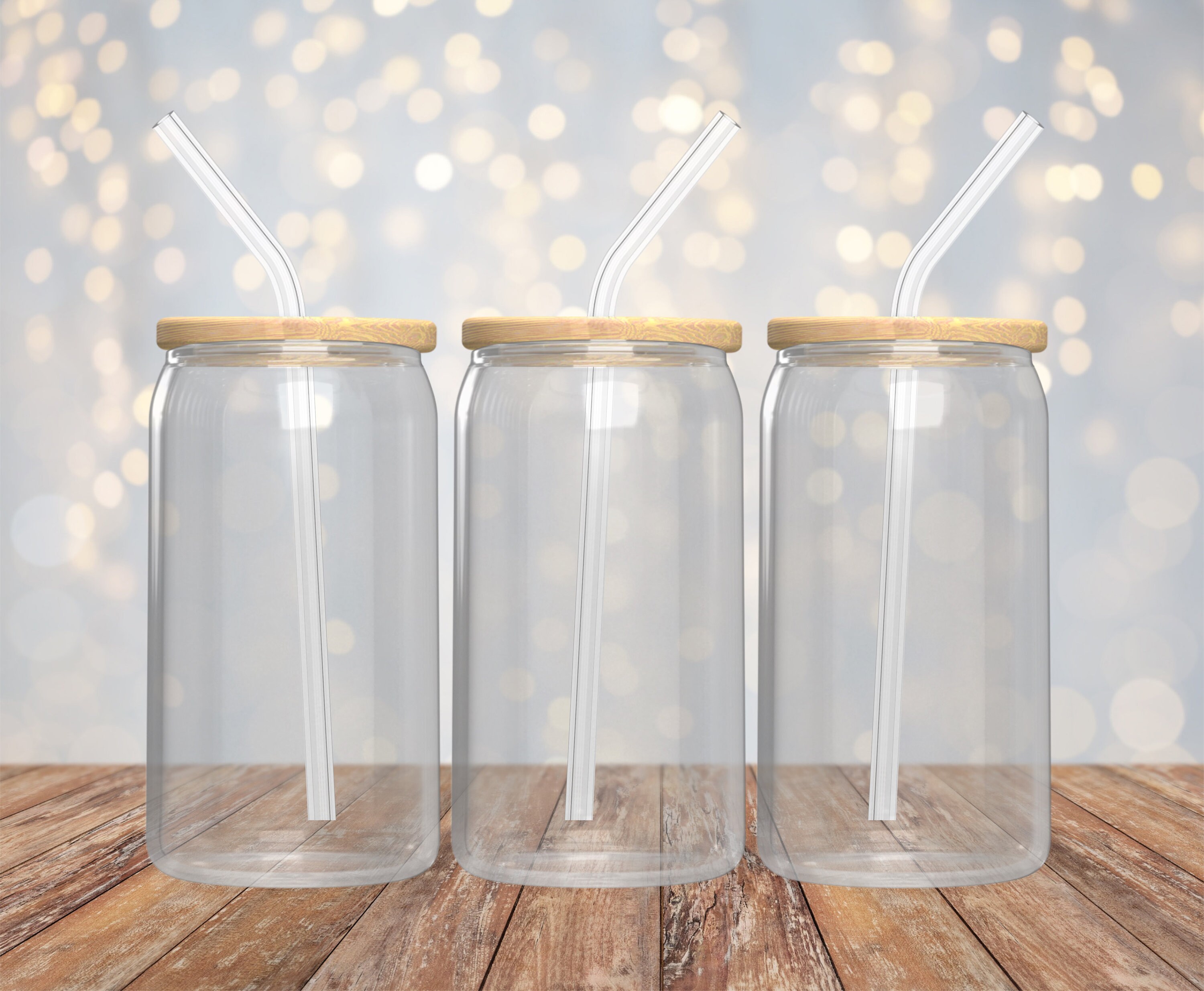 16oz Clear Libbey Glass Mockup Full View Wrap Mockup PNG - Etsy