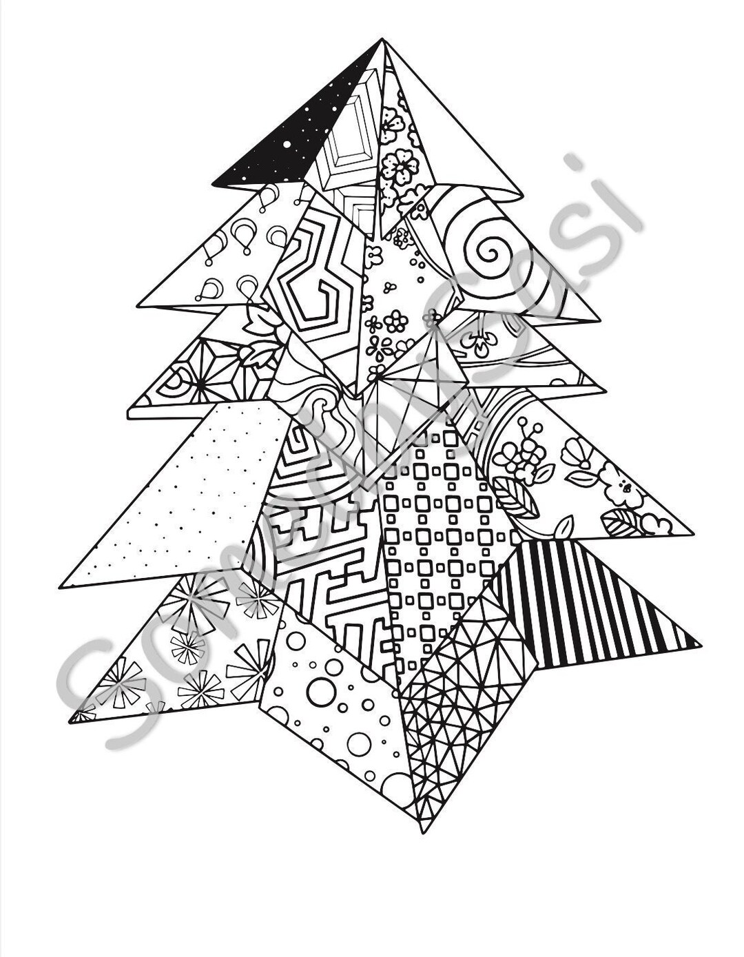 Detailed Origami Adult Coloring Pages - Etsy