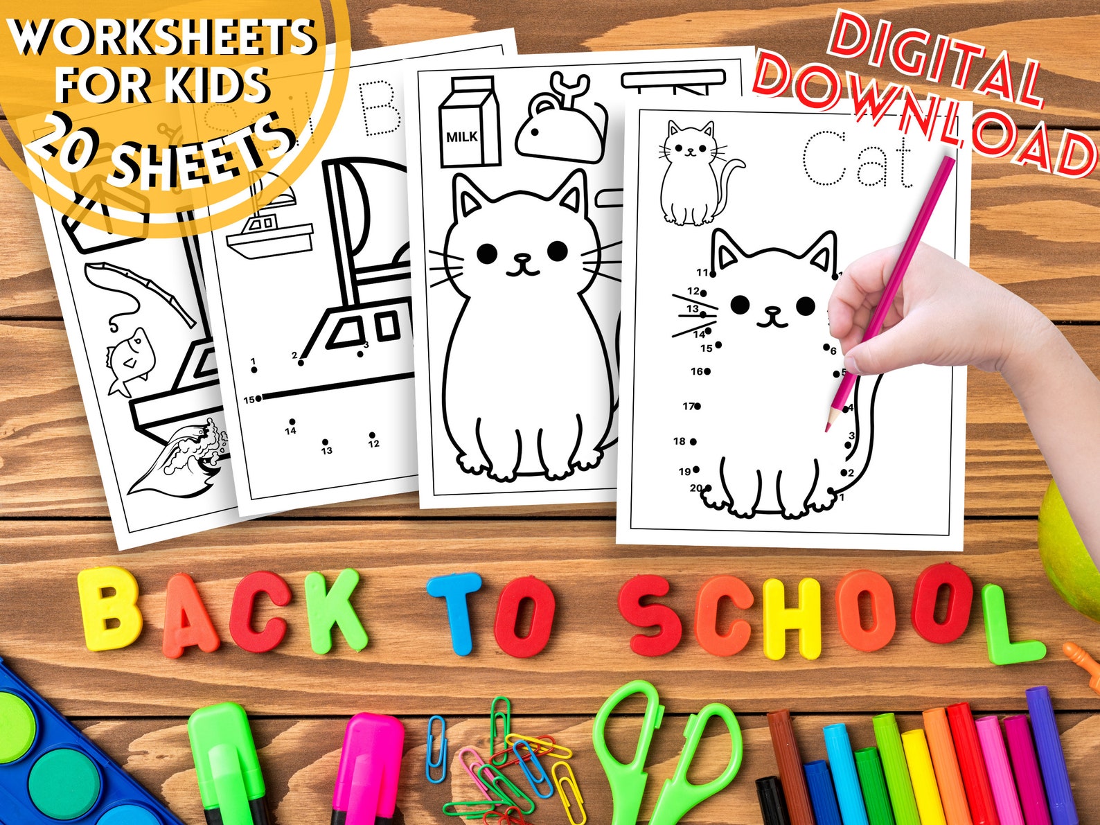Printable Coloring Worksheets for Kids Coloring Activity - Etsy