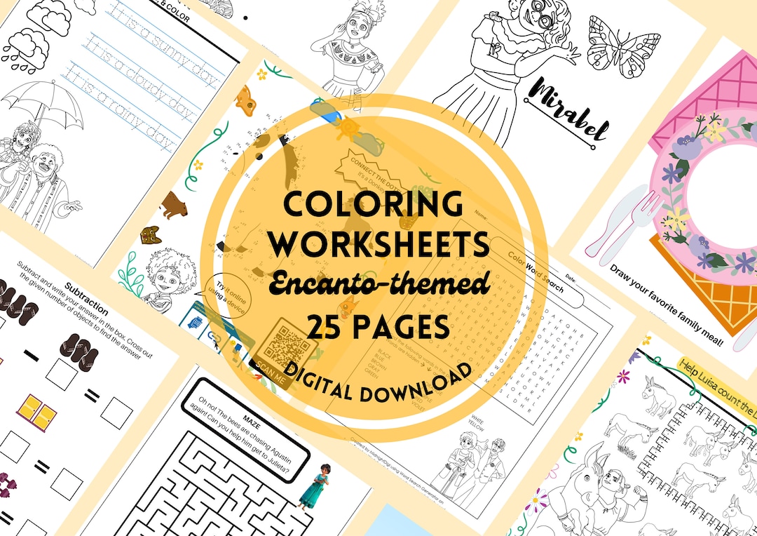 Printable Coloring Worksheets Encanto-themed | NEW Designs | 25 Pages ...