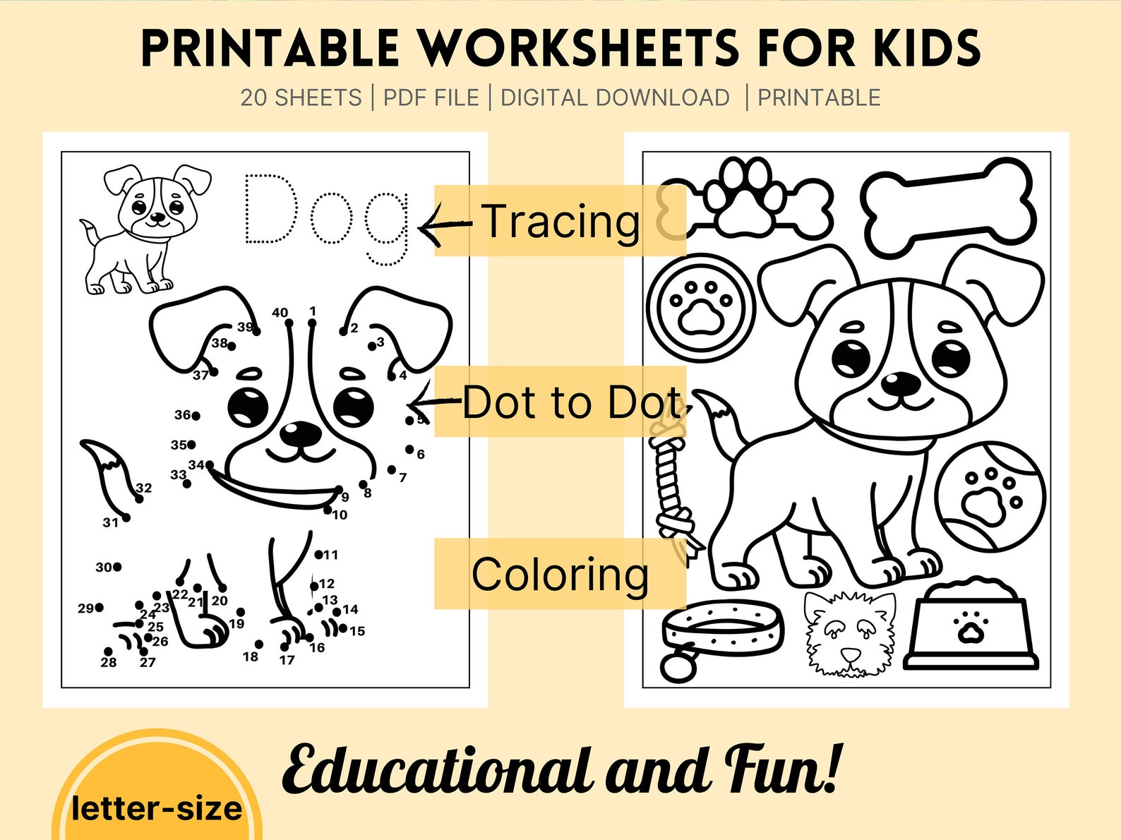 Printable Coloring Worksheets for Kids Coloring Activity - Etsy