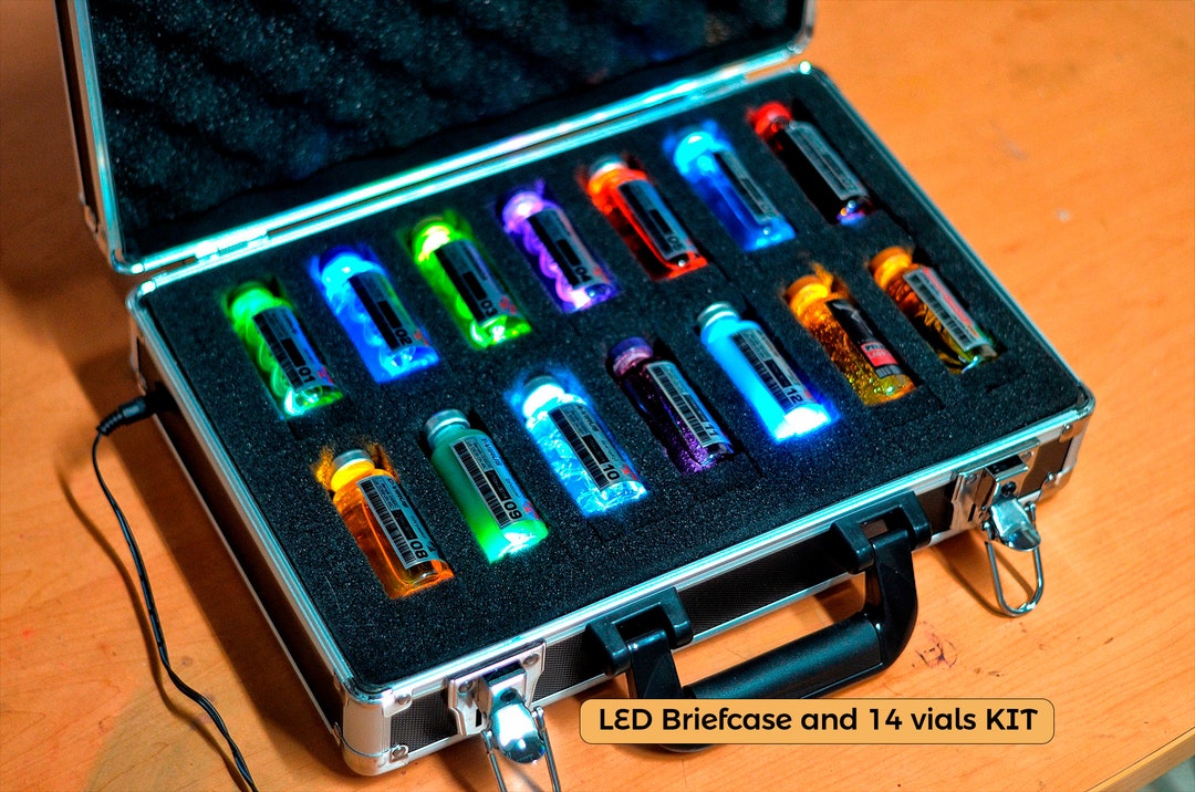 Resident Evil Virus KIT Briefcase With LED Lights and 14 Vials - Etsy