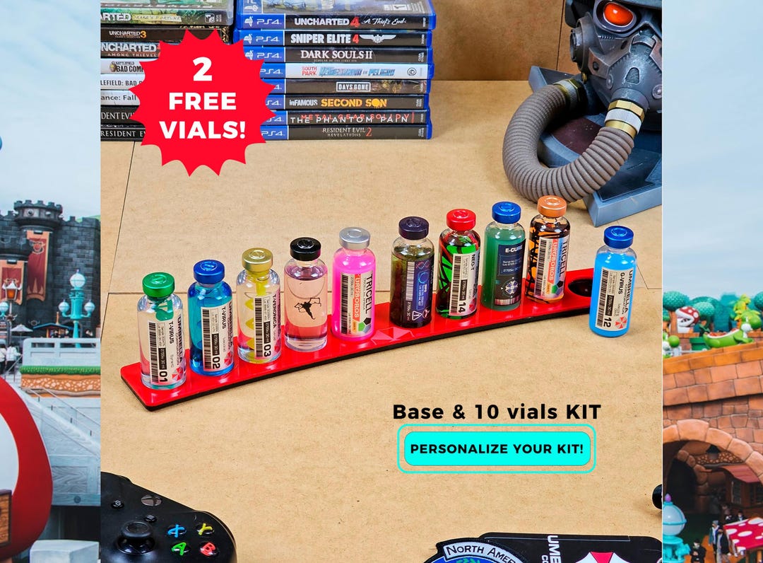 Resident Evil Virus Red/black Base With 10 Vials Included - KIT ...