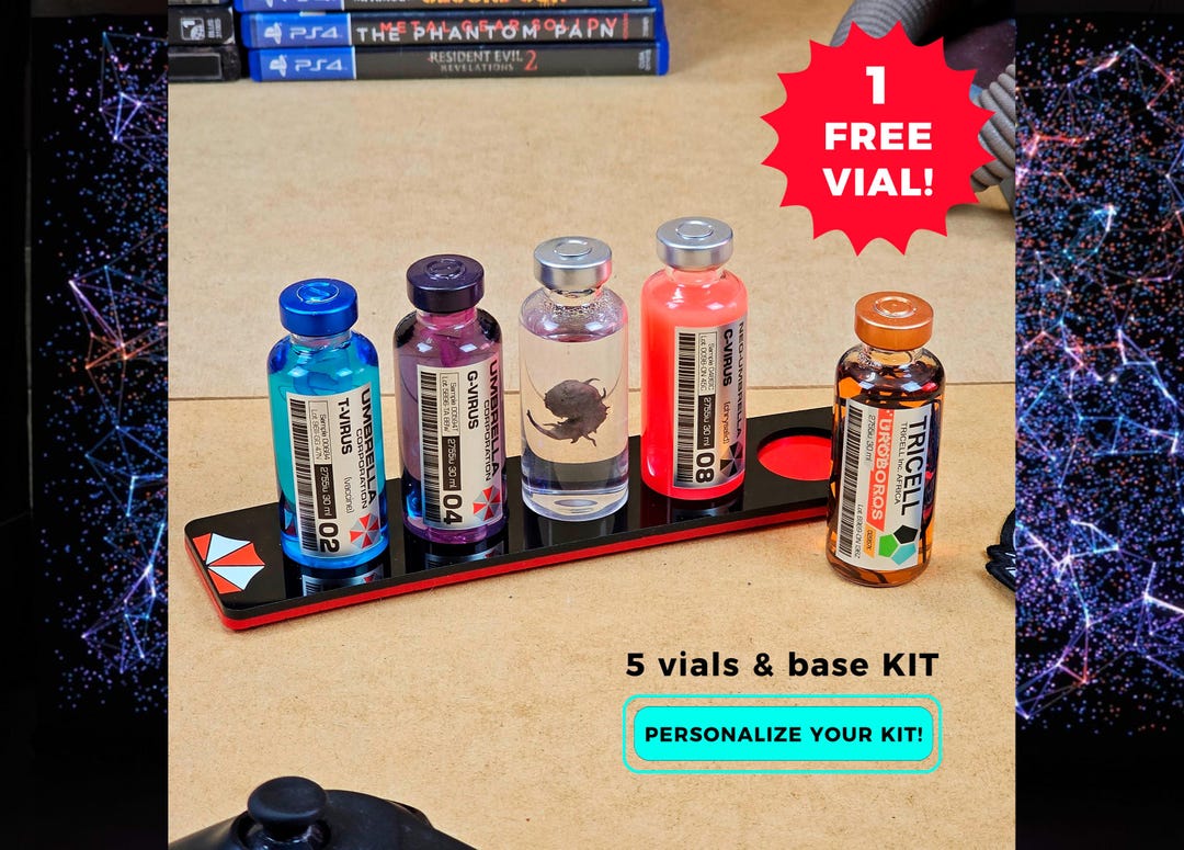 Resident Evil Virus Black/red Base With 5 Vials Included - KIT ...