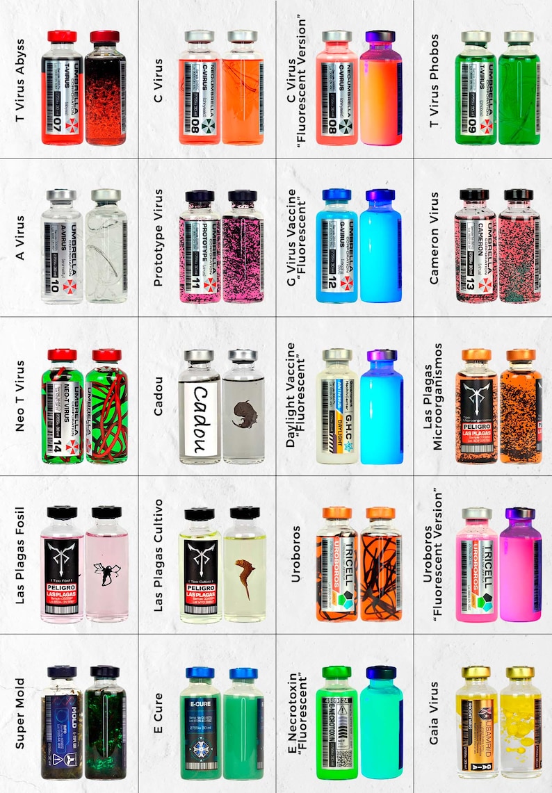 Resident Evil Vial Virus (37 Vials Bundle) - KIT Collection - Etsy
