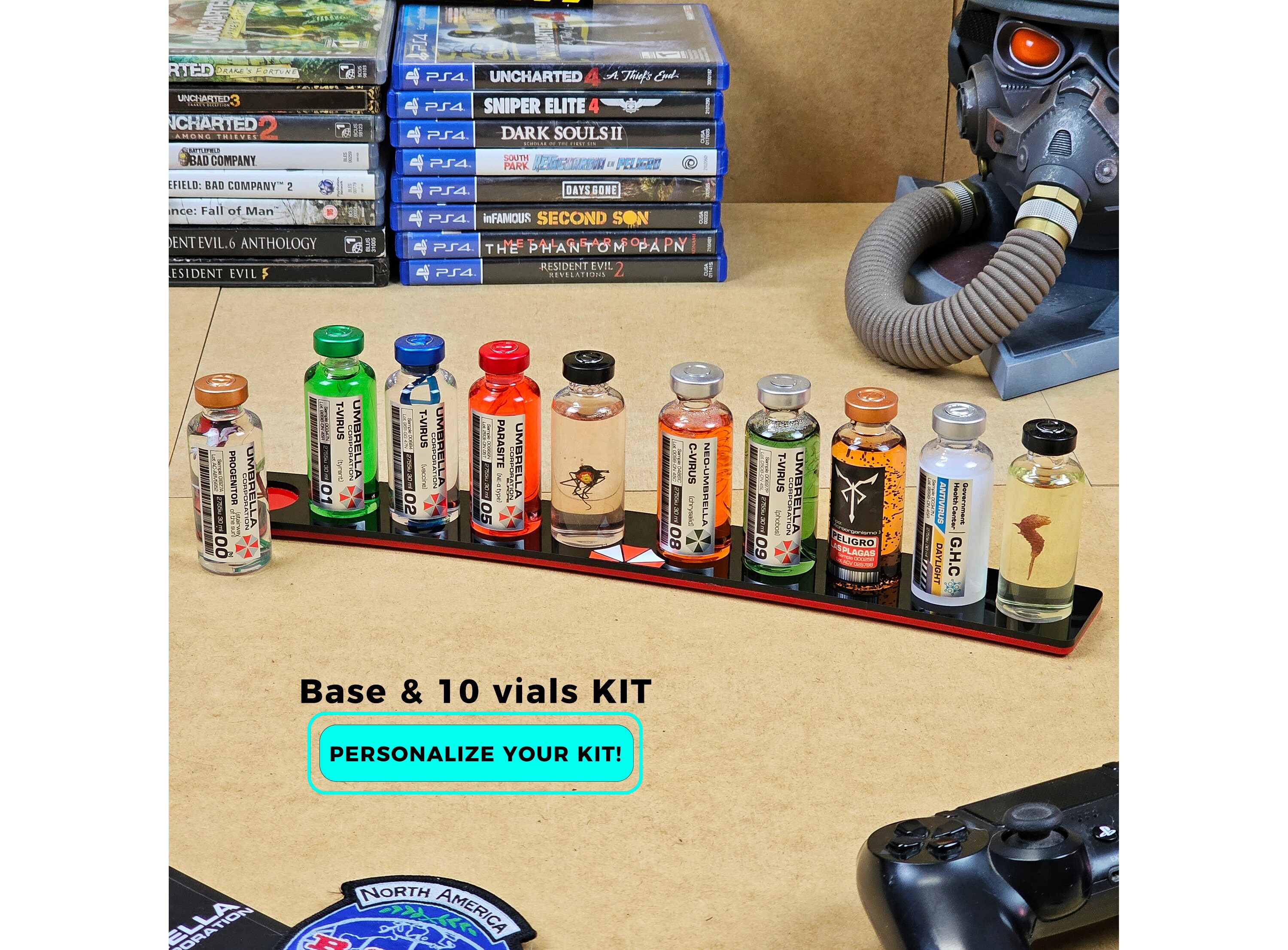 Resident Evil Virus Black/red Base With 10 Vials Included KIT ...