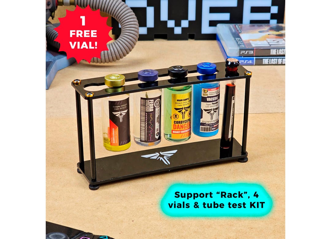 The Last of Us Virus Rack With 4 Vials and 1 Test Tube Included KIT ...