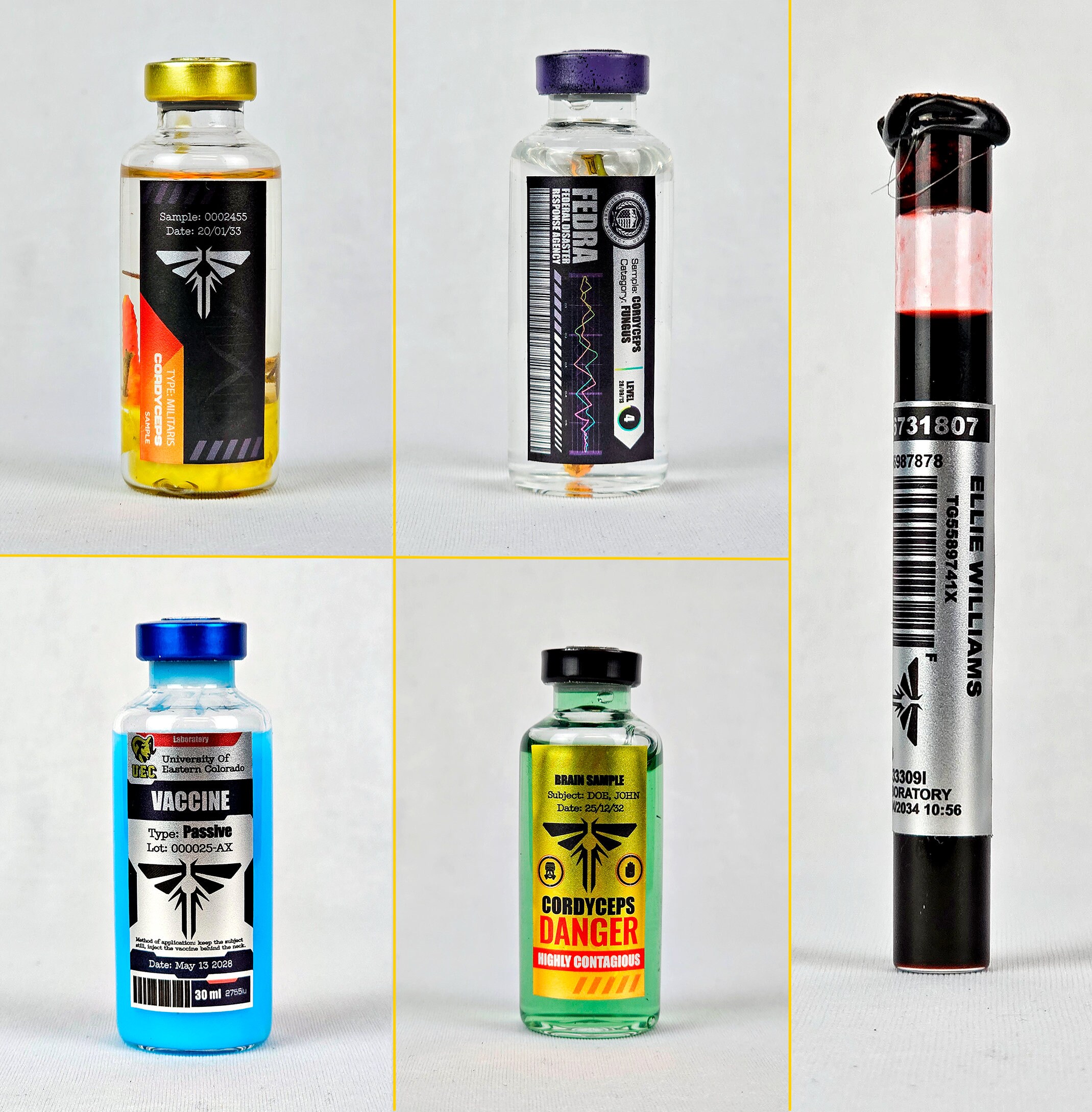 The Last of Us Virus Rack With 4 Vials and 1 Test Tube Included KIT ...