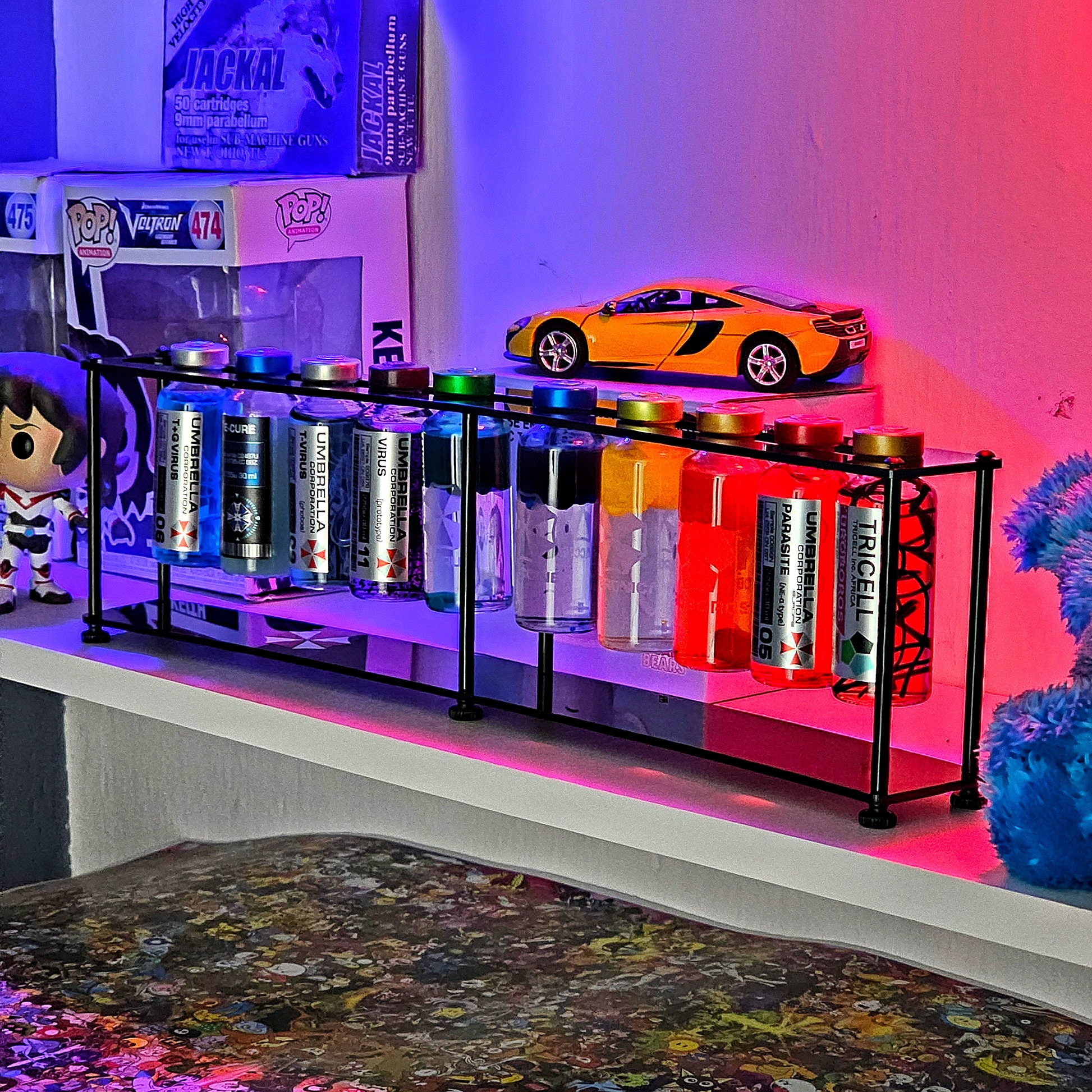 Resident Evil Virus Black Rack With 10 Vials Included KIT Collection - Etsy