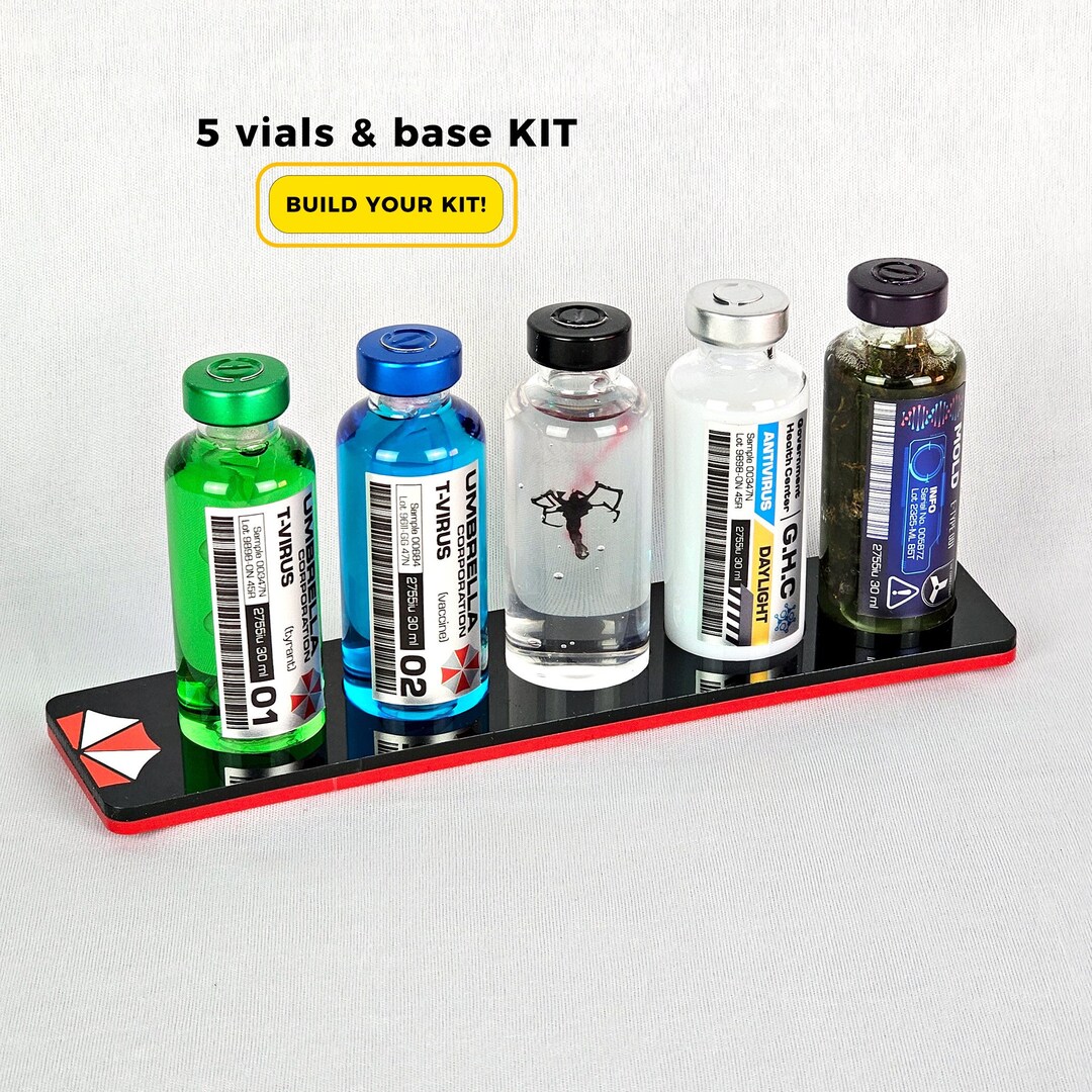 Resident Evil Virus Black/red Base With 5 Vials Included KIT Collection ...