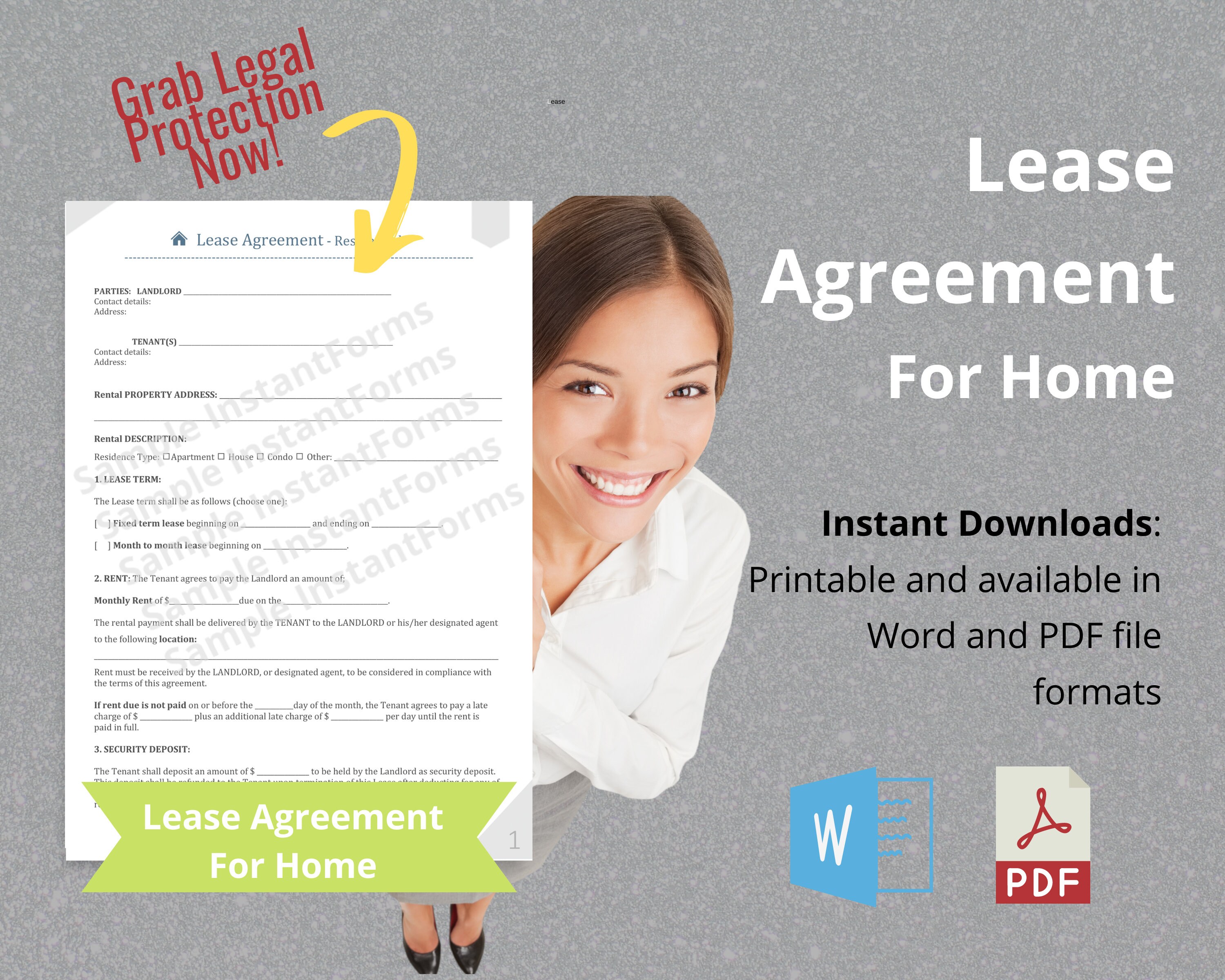 Lease Agreement for Home, Lease Agreement Template, Simple Lease ...